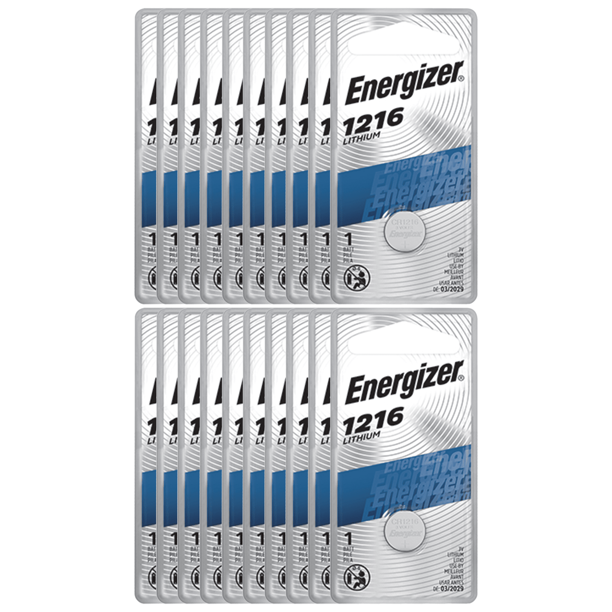 Energizer CR1216 3V Lithium Coin Cell Battery (20 Count) - Walmart ...
