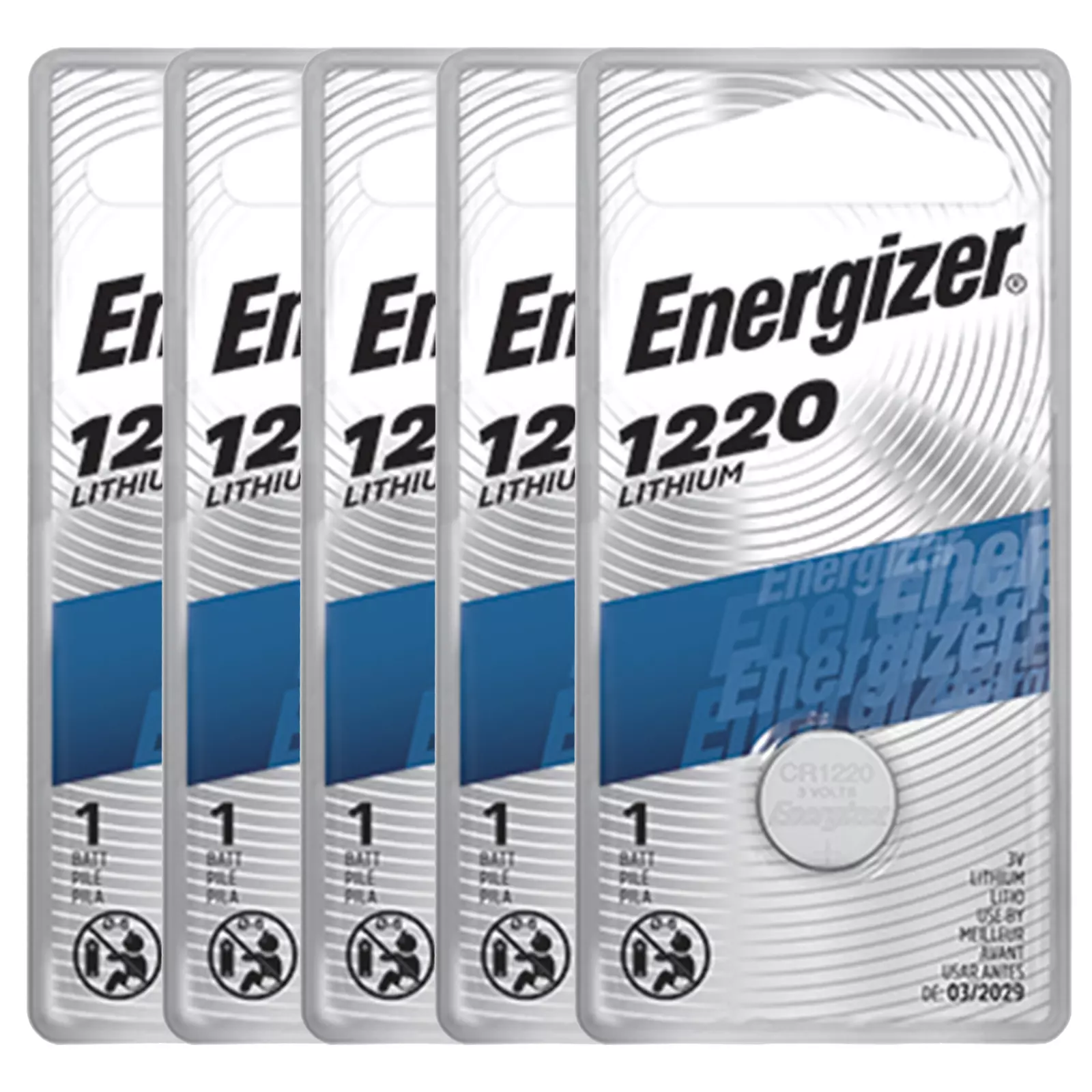 Energizer CR1220 3V Lithium Coin Cell Battery Blister Pack (5 Count) - Walmart.com