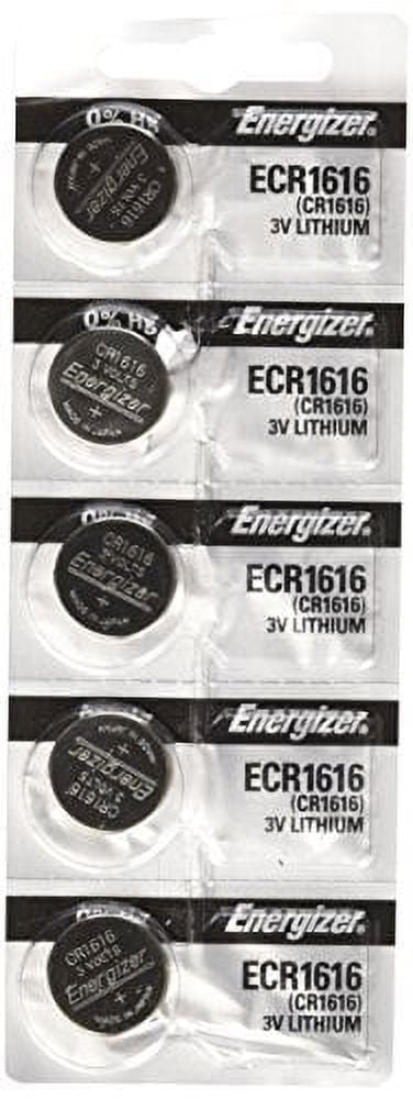 Energizer CR1616 Lithium Coin Cell Battery 3V, 16mm, 5 Pack, Long Shelf ...