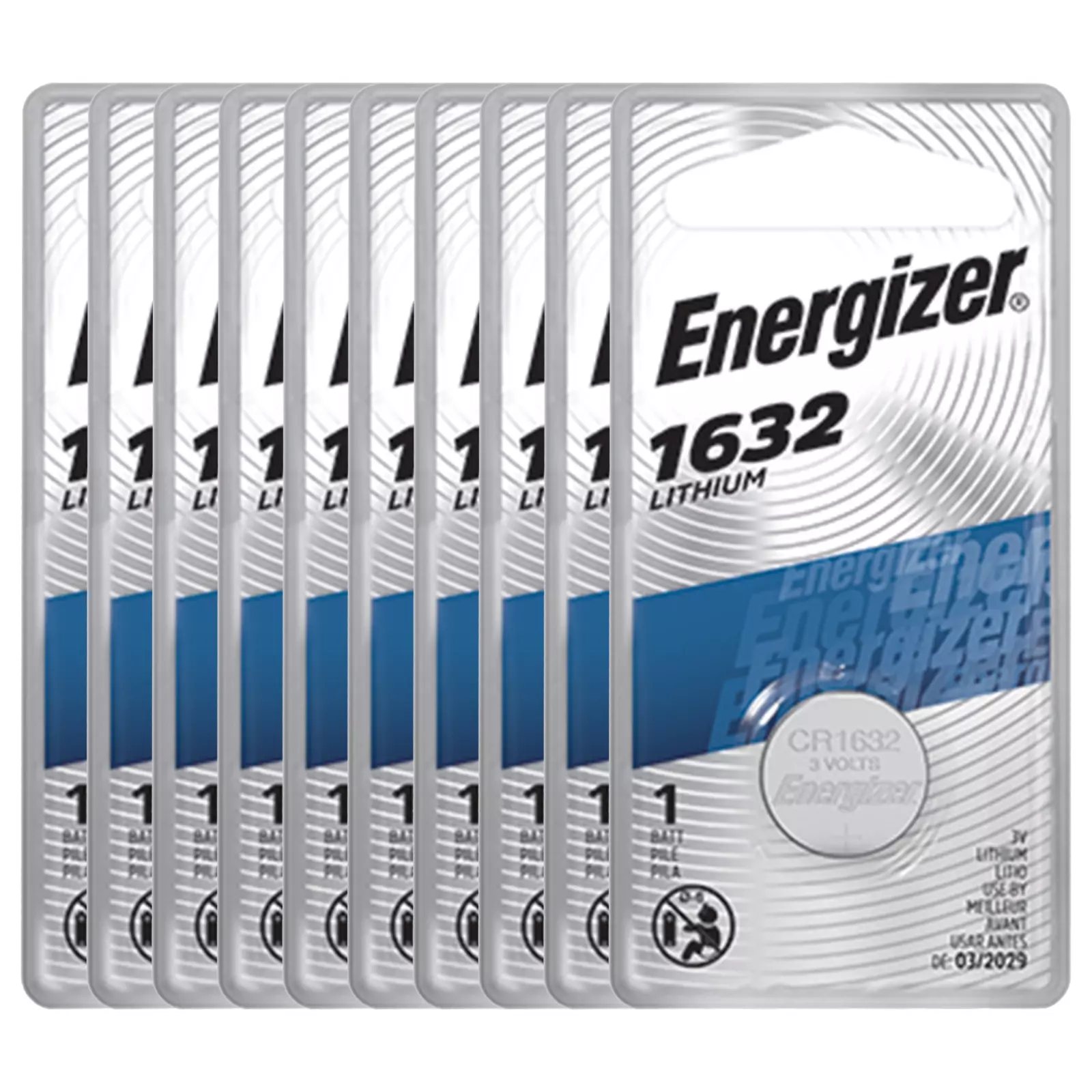 Energizer CR1632 3V Lithium Coin Cell Battery Blister Pack (10 Count ...