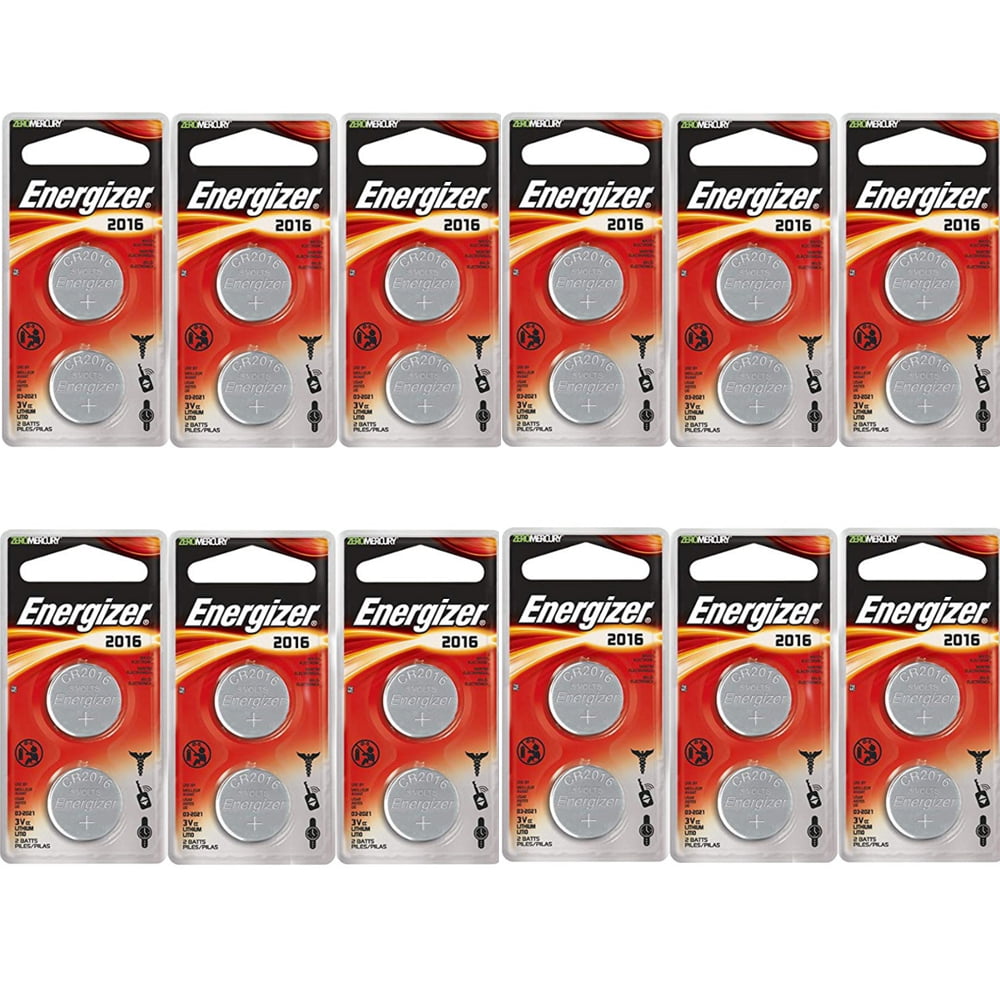 Energizer CR2016 Coin Cell 2-Pack, 12 Count = 24 Batteries - Walmart.com