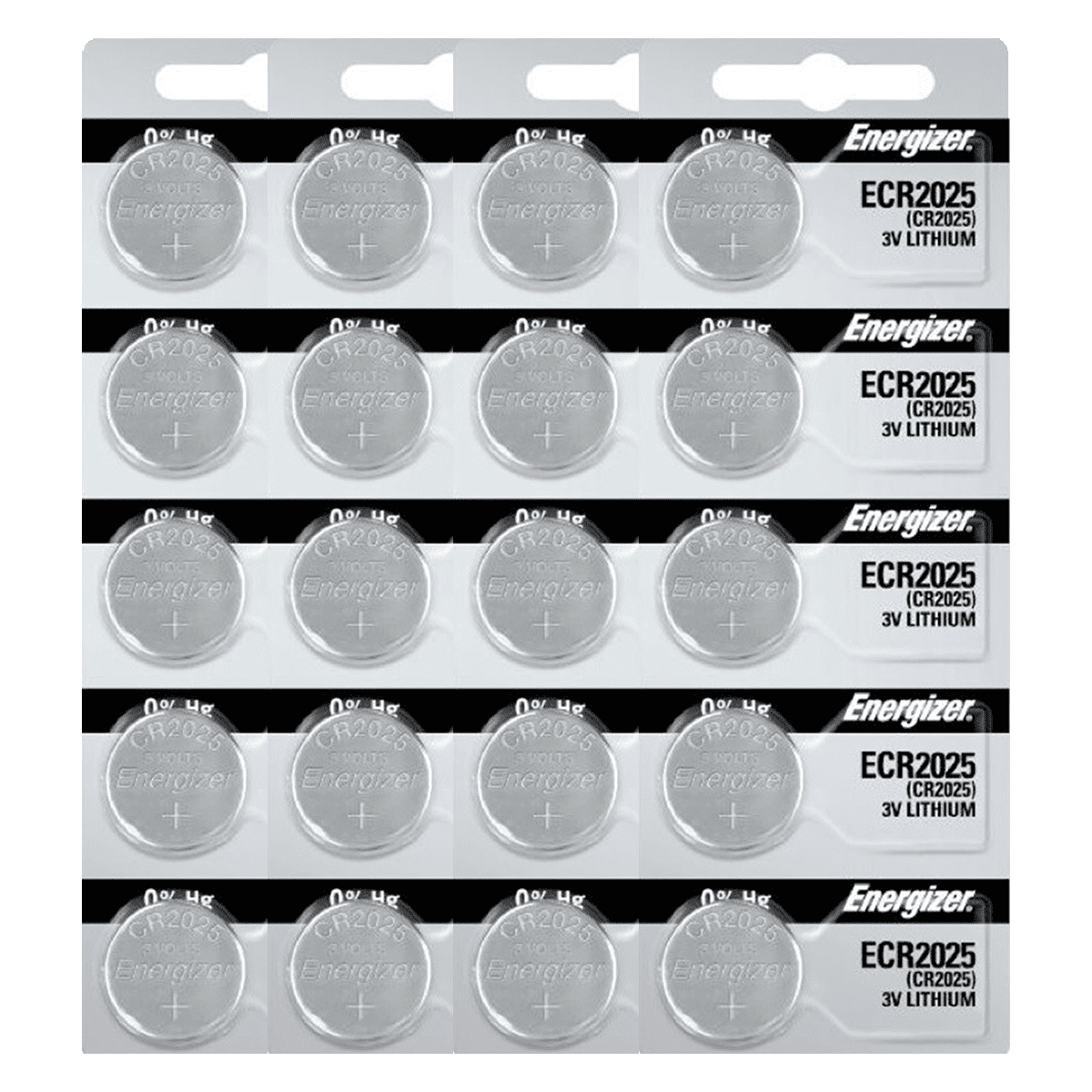 Energizer CR2025 3V Lithium Coin Cell Battery (20 Count) - Walmart.com