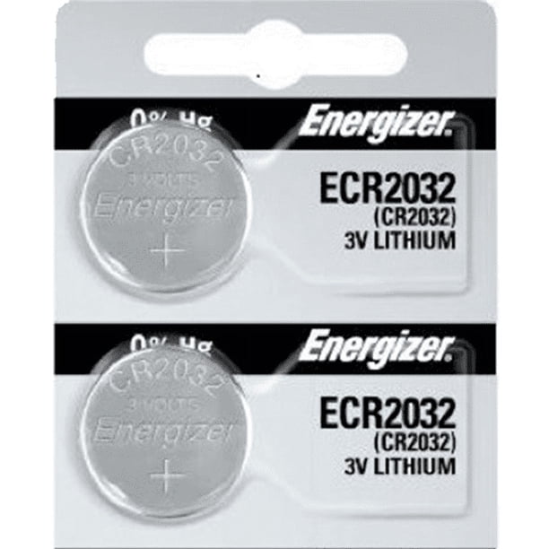 Energizer CR2032 Battery 3V Lithium Coin Cell on Tear Strip (2 Pack ...