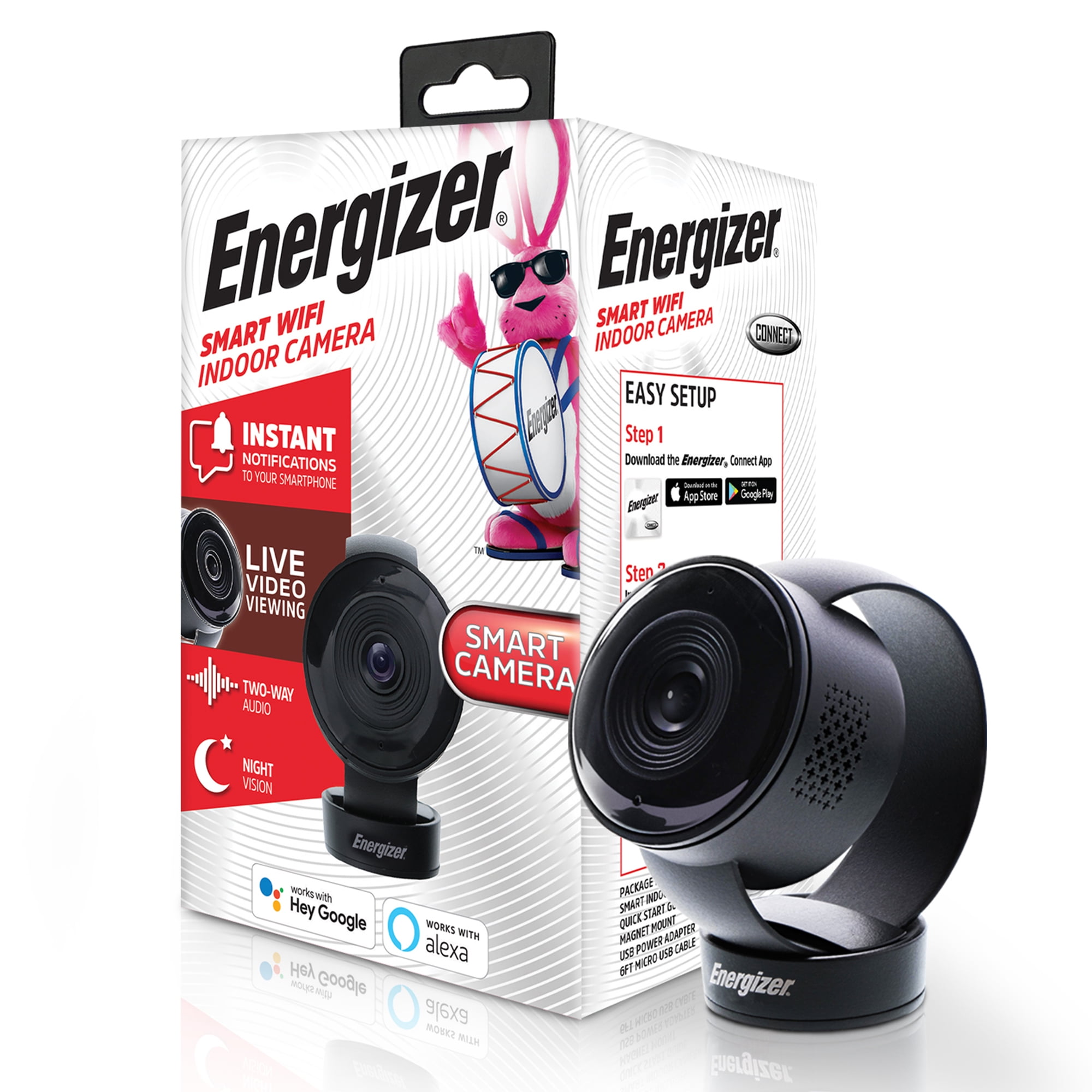Energizer Connect 1080p HD Smart Wi-Fi Indoor Security Camera with ...