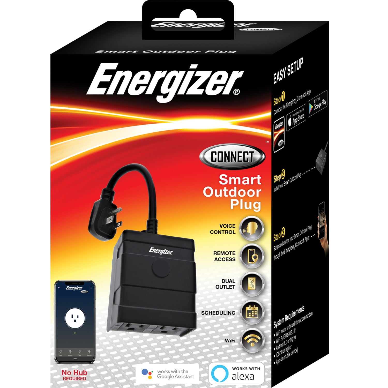 Energizer Connect EOX3-1001-BLK Smart Outdoor Plug - Walmart.com