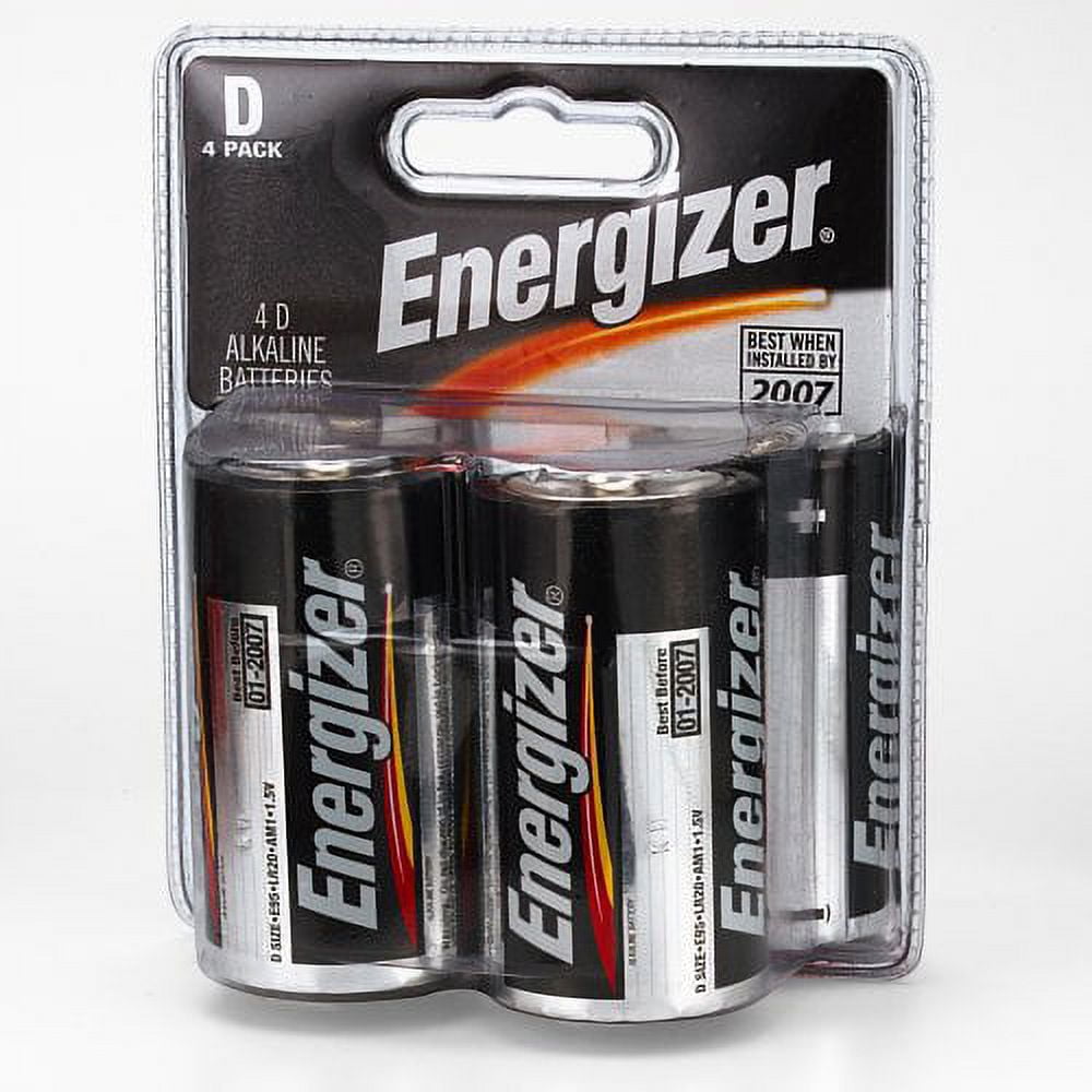 Energizer D Cell Batteries, Max Alkaline, 4 Count - Walmart.com