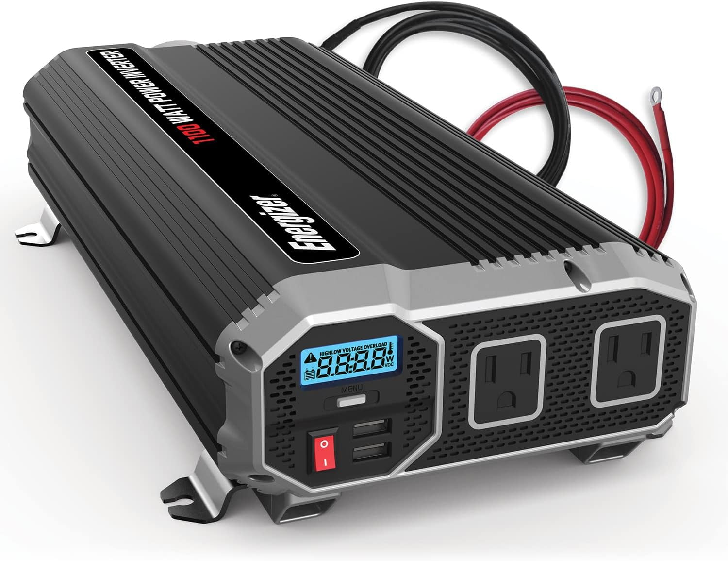 Energizer ENK1100 1100 Watts Power Inverter Modified Sine Wave Car ...