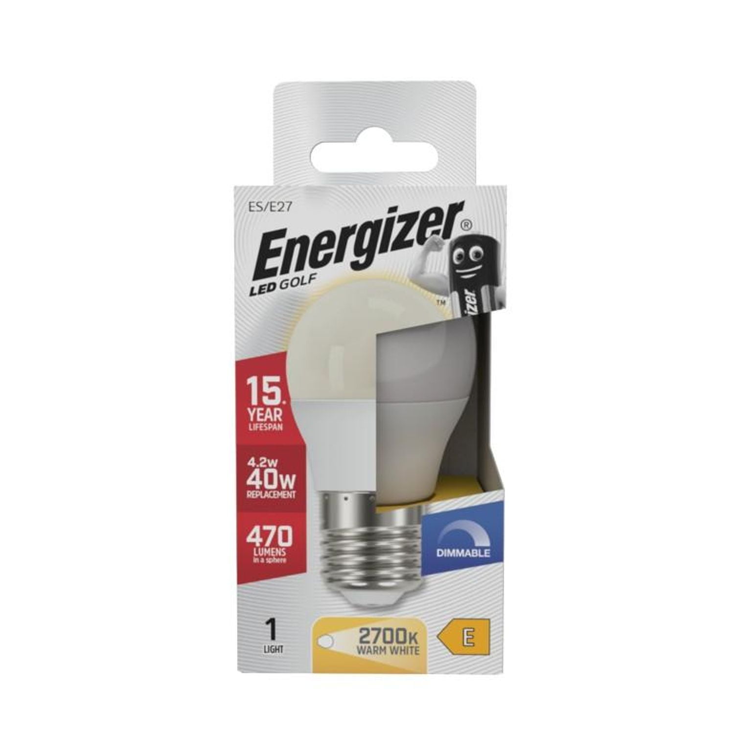 Energizer ES/E27 LED Golf Bulb - Walmart.com