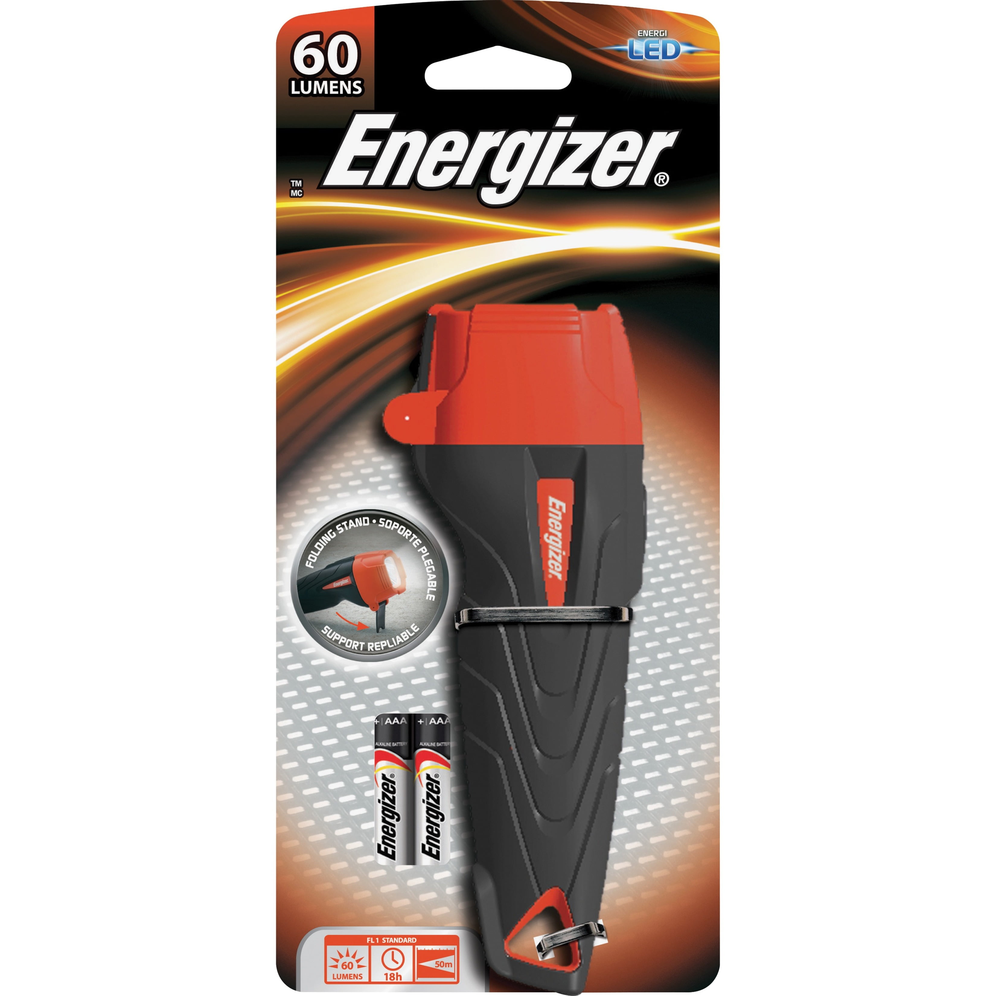 Energizer, EVEENRUB22E, Small Rubber LED Flashlight, 1 Each, Red ...