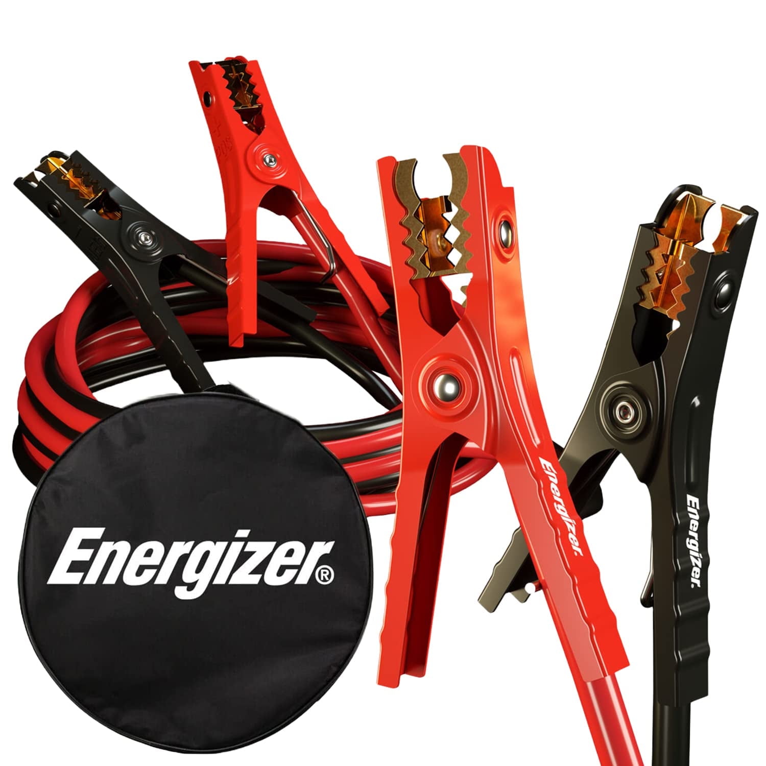 Energizer Heavy Duty Car Jumper Cables 20 Feet 2-Gauge with Carrying ...