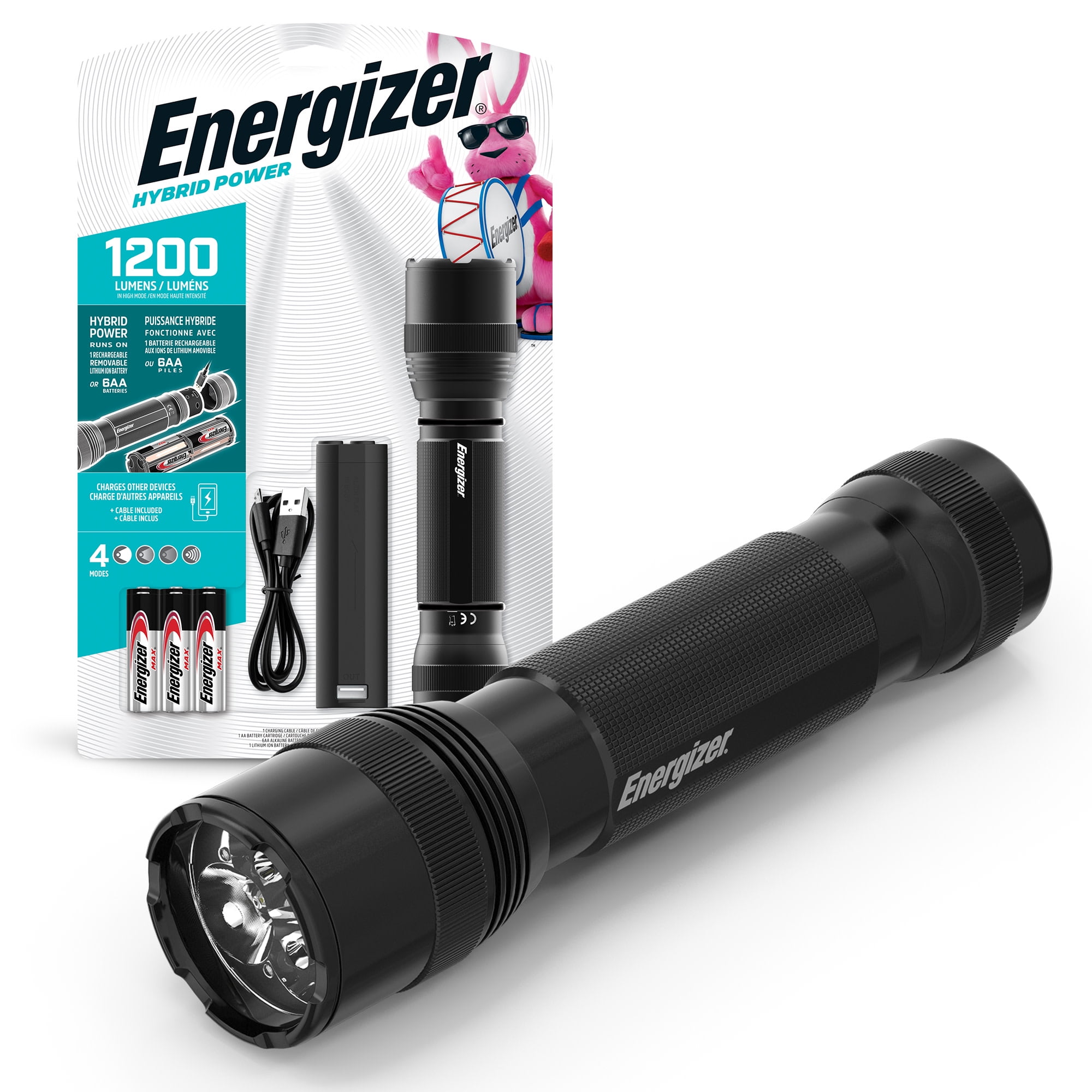 Energizer Hybrid Tactical LED Light, 1200 Lumen, IPX4, Aluminum Body ...