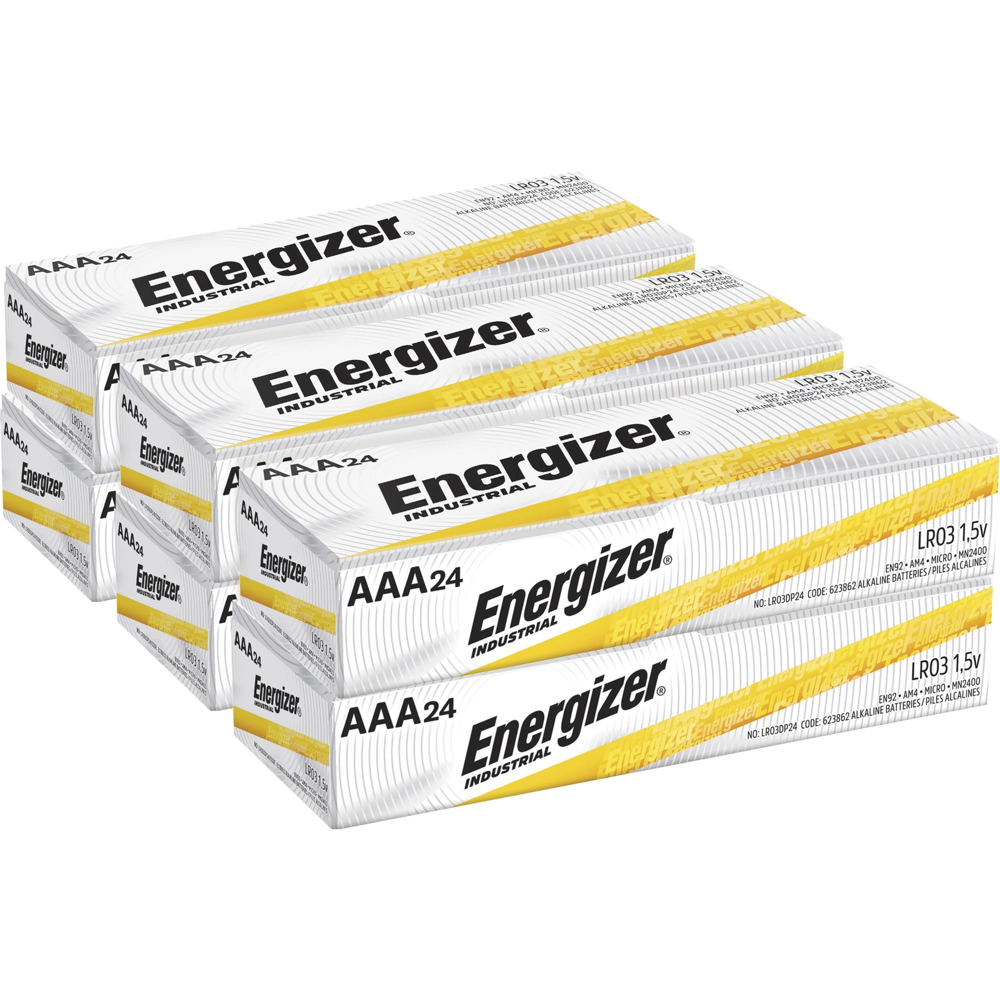 Energizer Industrial Alkaline AAA for Multipurpose Use - 144 per Carton ...