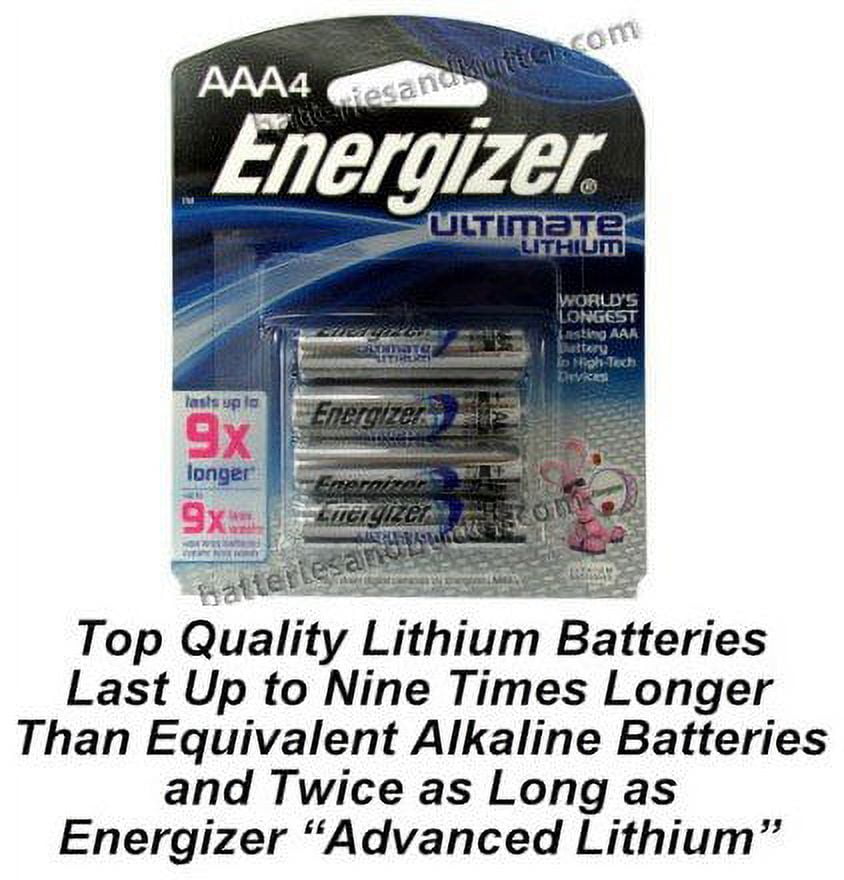 Energizer L92 Photo AAA Ultimate Lithium Battery 4 Pack - Walmart.com