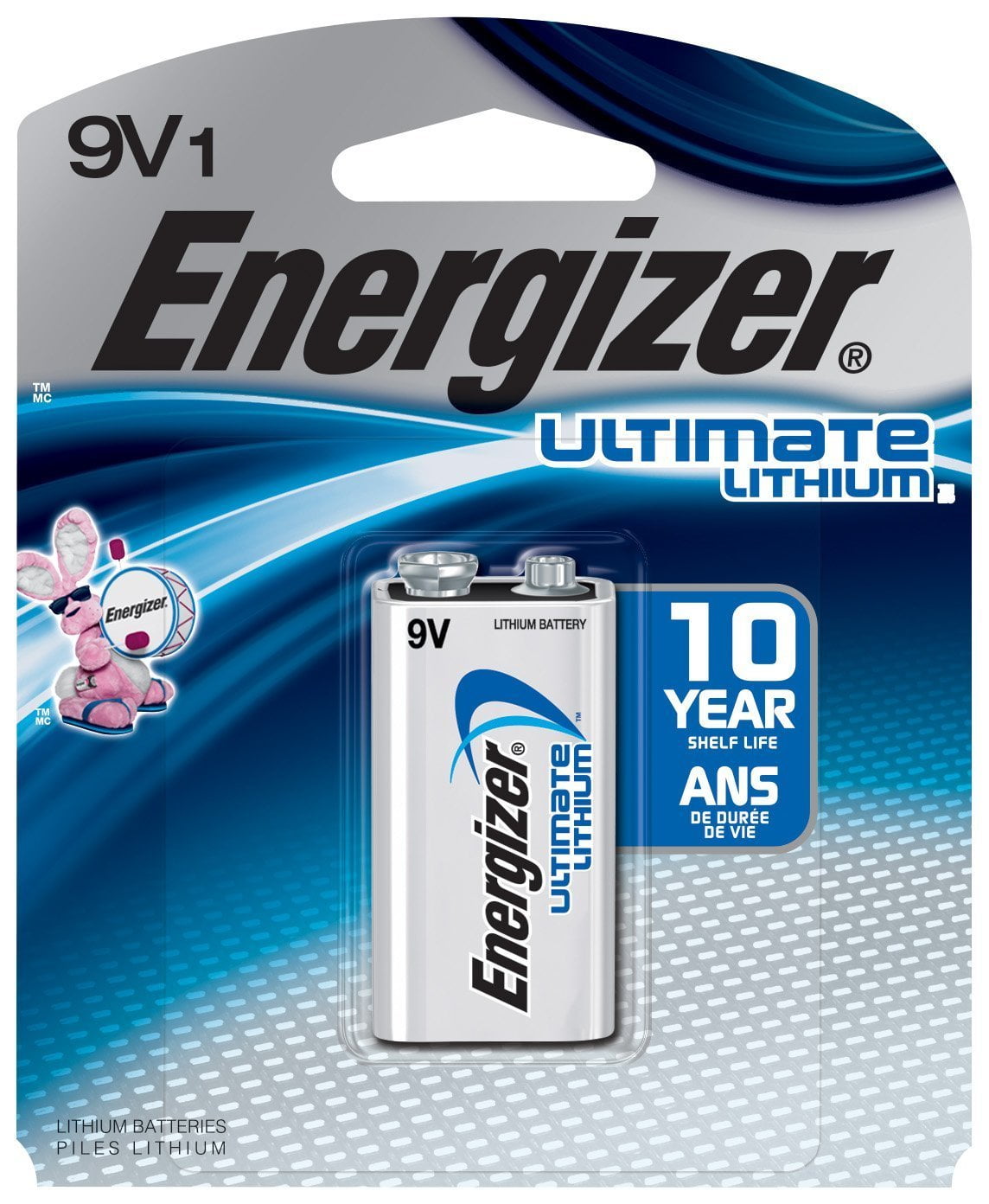 Energizer Lithium 9V Batteries (1 Pack), Lithium 9 Volt Batteries ...