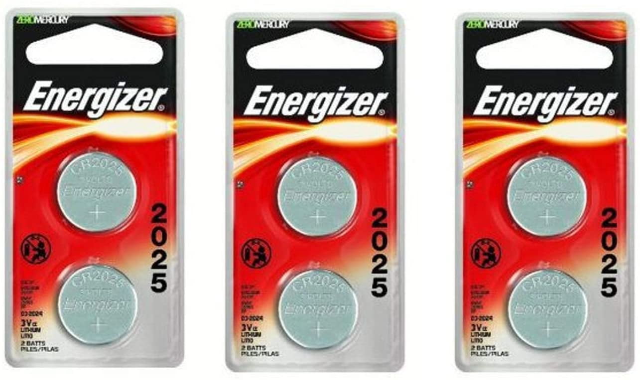 Energizer Lithium Coin Watch/Electronic Battery 2025, 2-Count (6 Pack ...