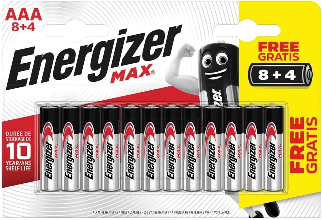 Energizer MAX AA Alkaline Batteries – 12 Count Leak-Resistant Long ...
