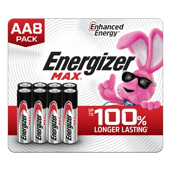 Great Value Alkaline AA Batteries, 8 Pack for Everyday Devices ...
