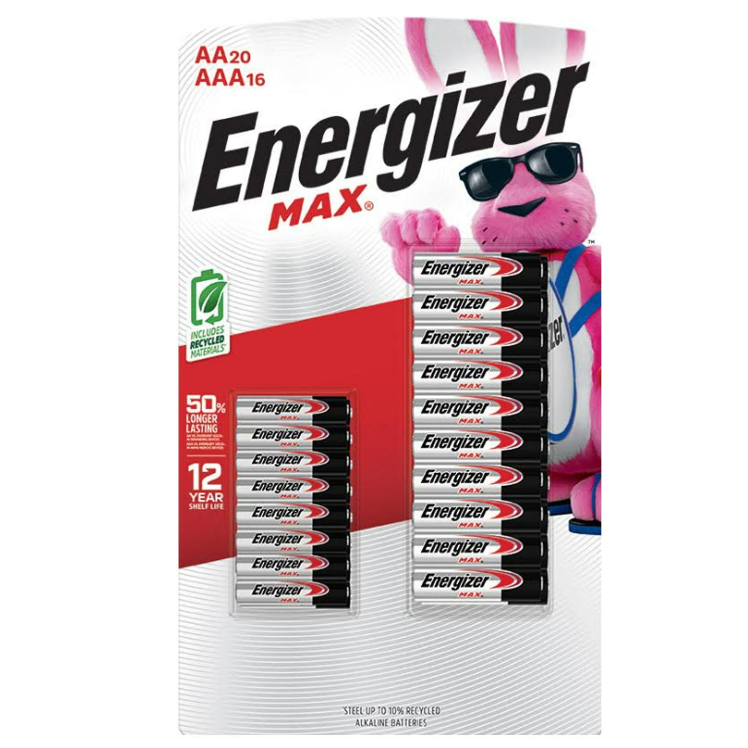 Energizer MAX Alkaline 20 AA + 16 AAA Batteries Combo Pack - Walmart.com