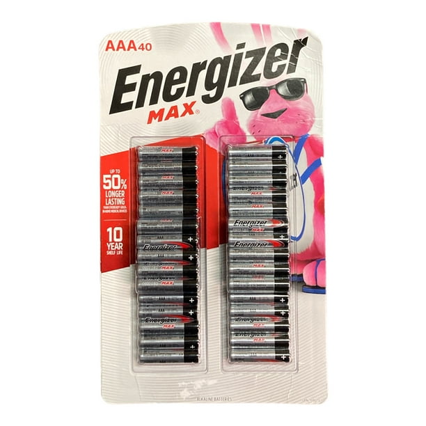 Energizer MAX AAA Alkaline Batteries, 40-Pack, Long-Lasting, Leak ...