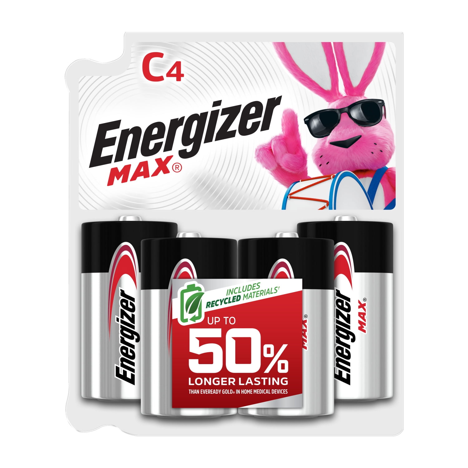 Energizer C Batteries 4 Pack Reliable Long-Lasting Alkaline Power ...