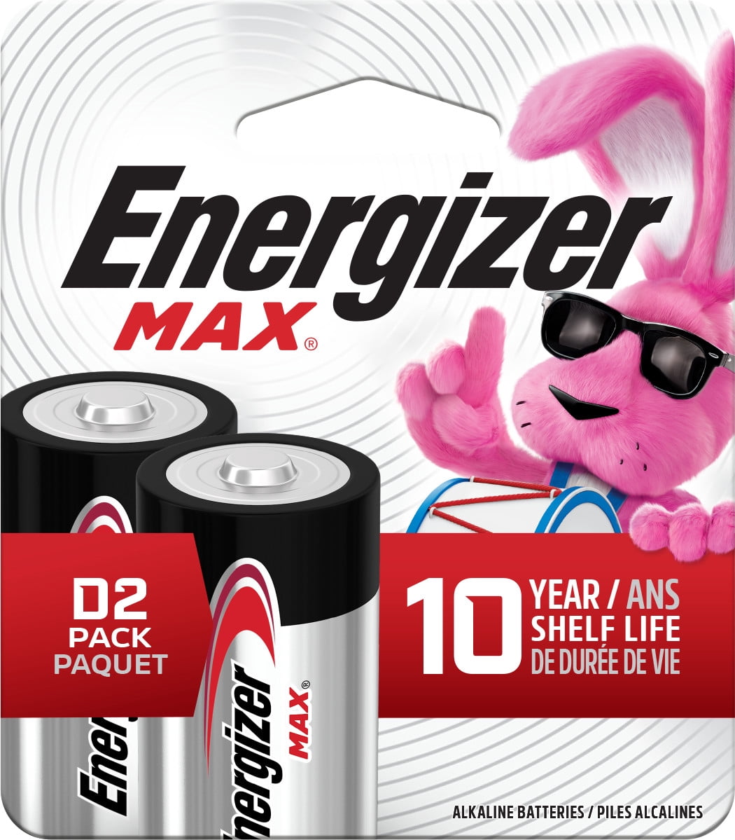 Energizer MAX D Batteries (2 Pack), D Cell Alkaline Batteries - Walmart.com