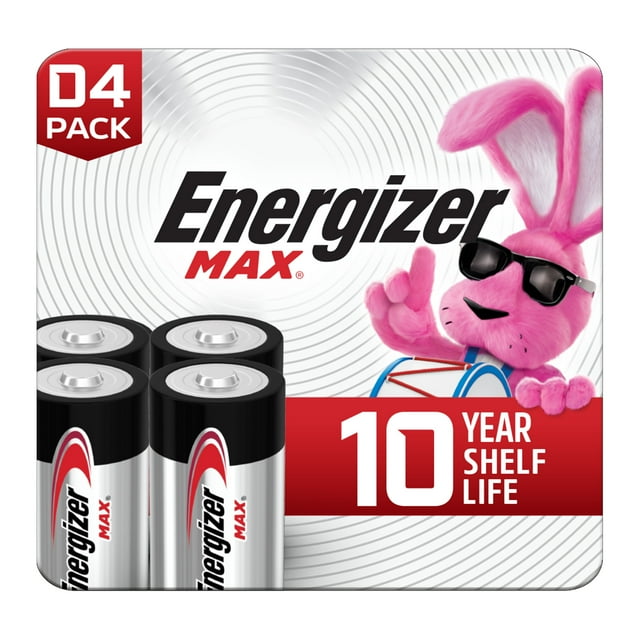 Energizer MAX D Batteries (4 Pack), D Cell Alkaline Batteries - Walmart.com