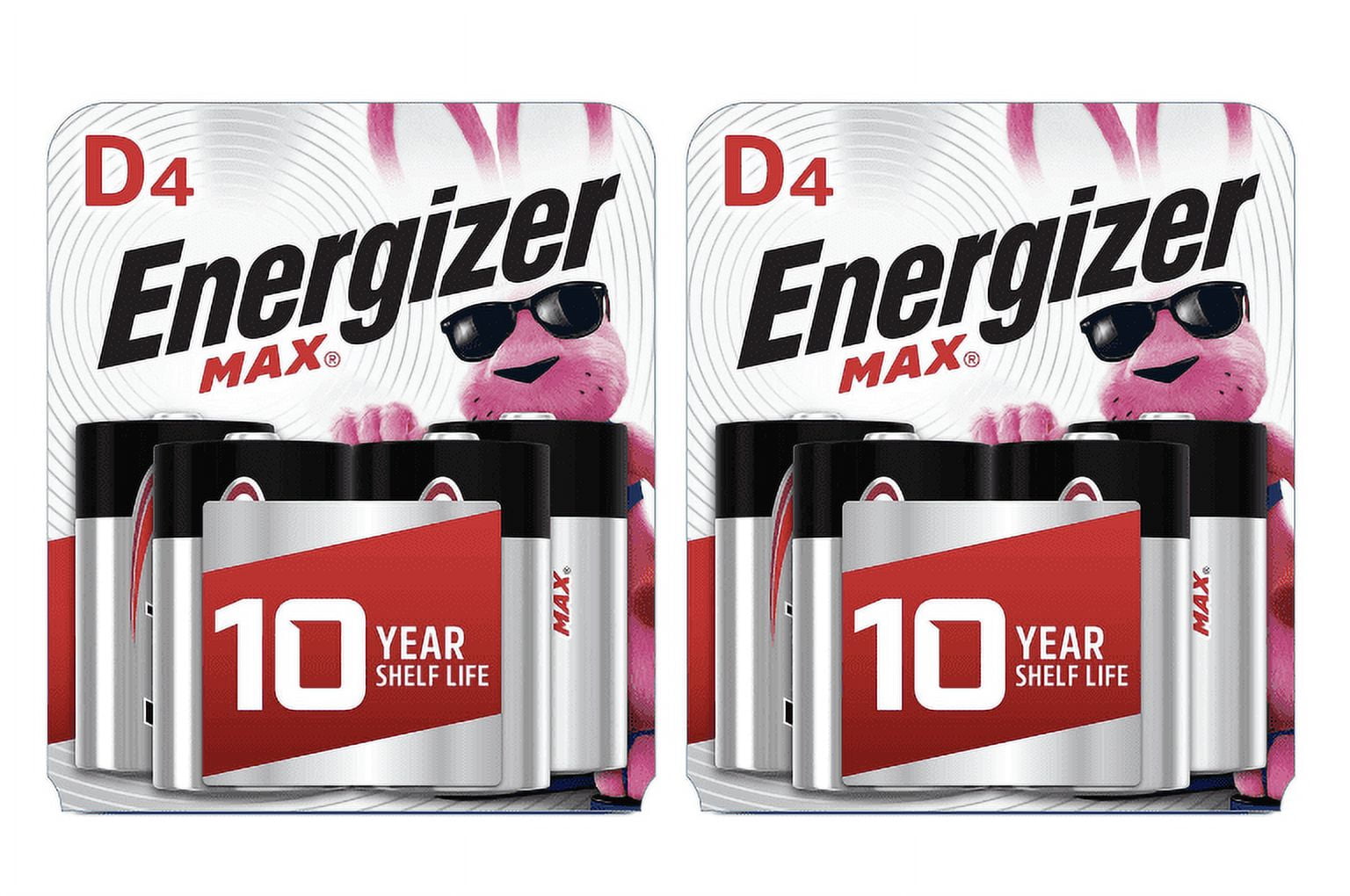 Energizer MAX D Cell Alkaline 4-Pack Batteries New Sealed (2 Pack ...