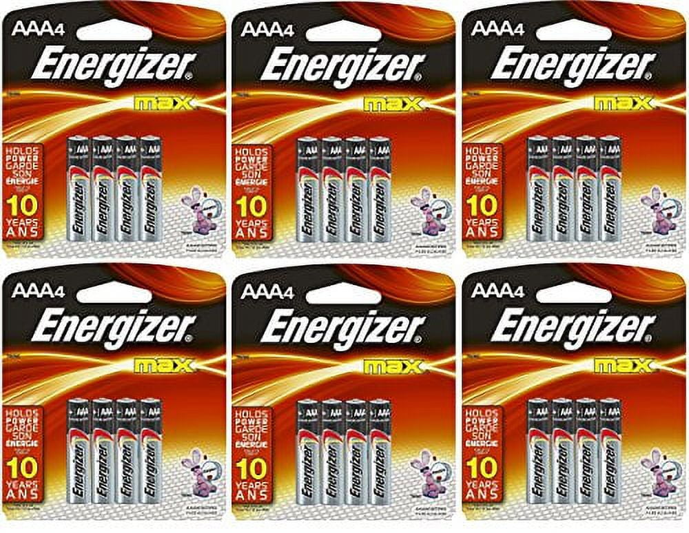 Energizer Max AAA Batteries, AAA4, 4-Count Packs - Total: 24 Batteries (6 X 4 Count Packs ...