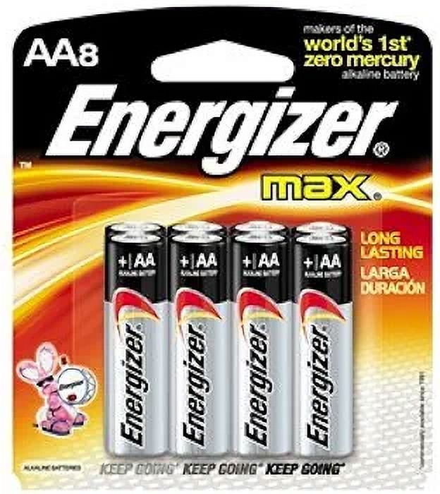 Energizer Max Alkaline AA Batteries, 8 Pack - Long-Lasting, Leak ...