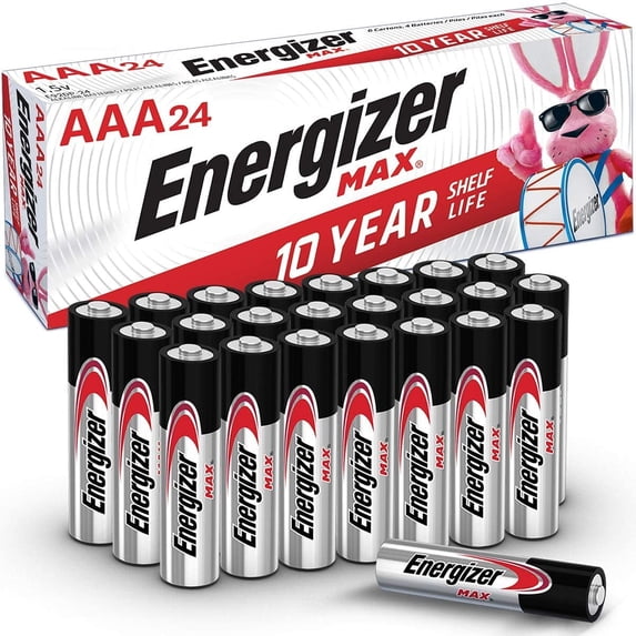 Energizer Max Alkaline AAA Batteries, 24 Count, Leakproof Storage, Long ...