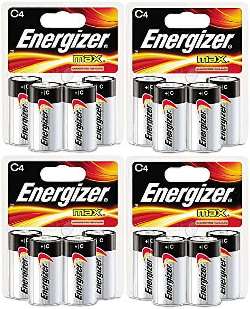 Energizer Max Alkaline C Battery, 4-Count (Pack of 16) - Walmart.com