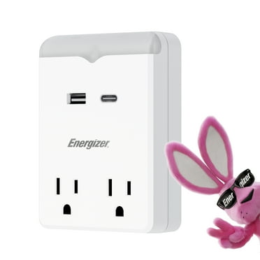 Presto Plug Portable Power Adaptor, Electric Outlet Extender with 2 USB ...