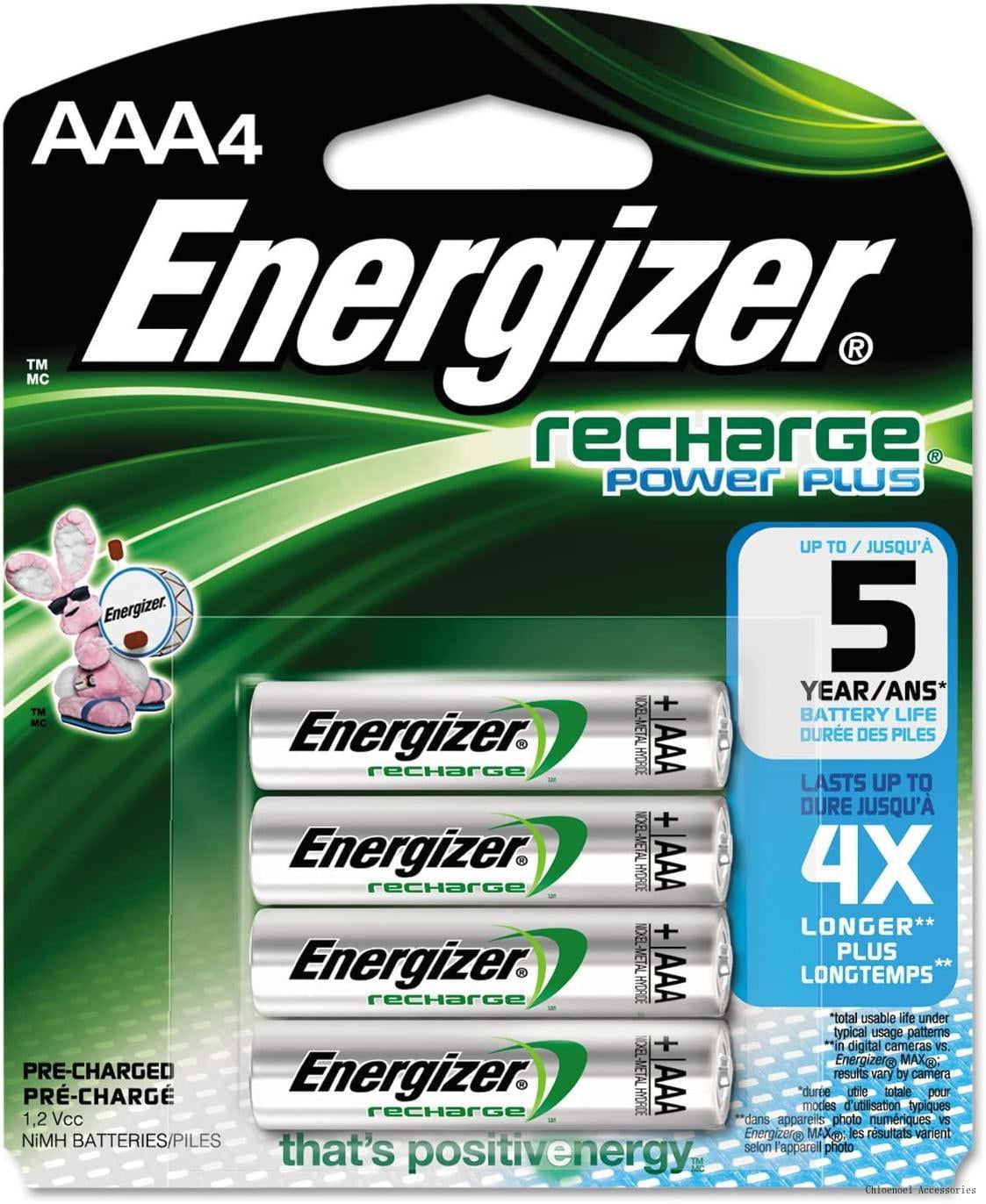 Energizer Nimh Rechargeable Batteries, AAA, 4 Batteries/Pack - Walmart.com