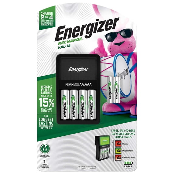 Energizer Rechargeable Charger with 4 AA 2300mAh and 2 AAA 800mAh ...