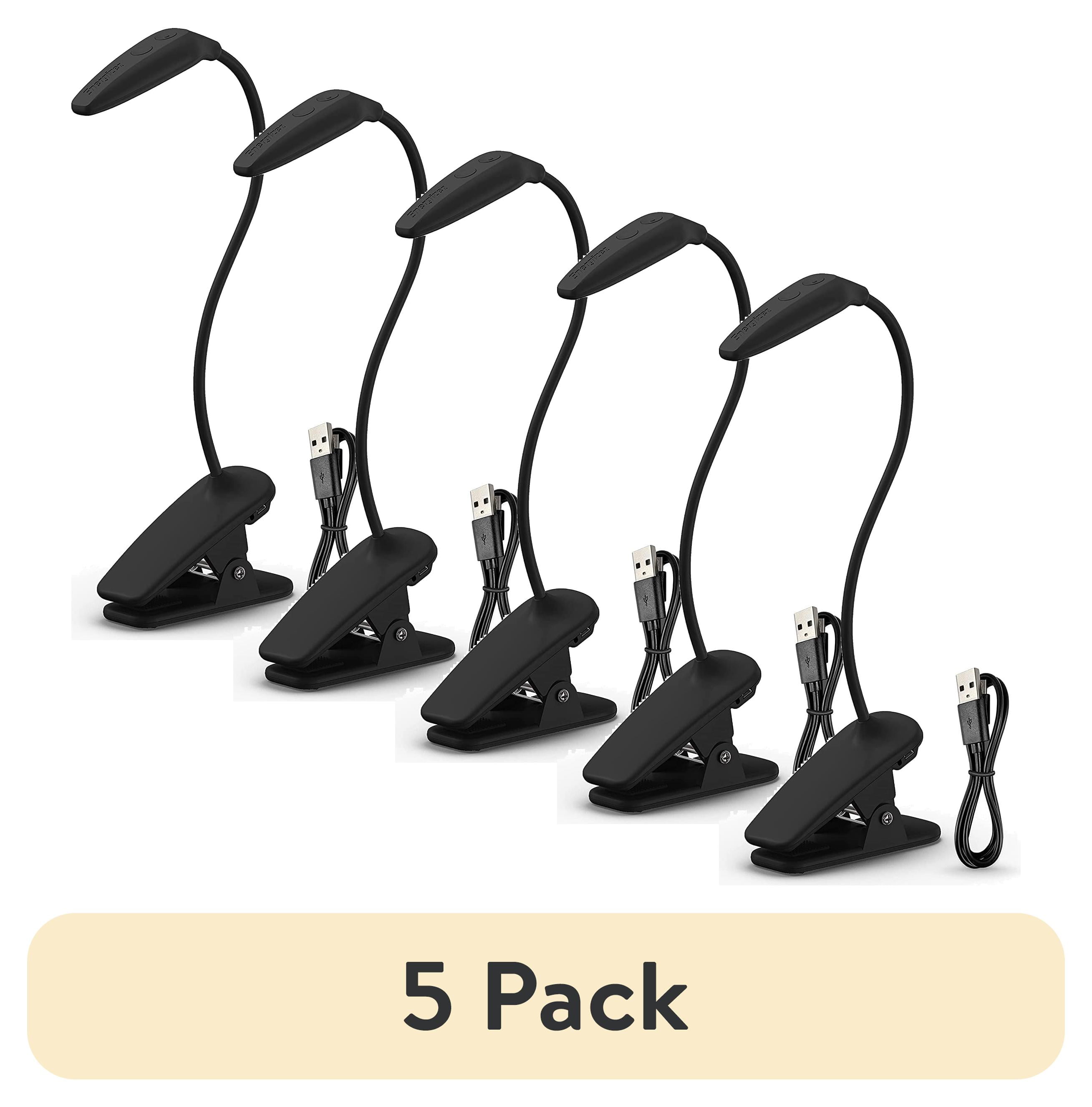 (5 pack) Energizer Rechargeable LED Book Light, Clip On Reading Light ...