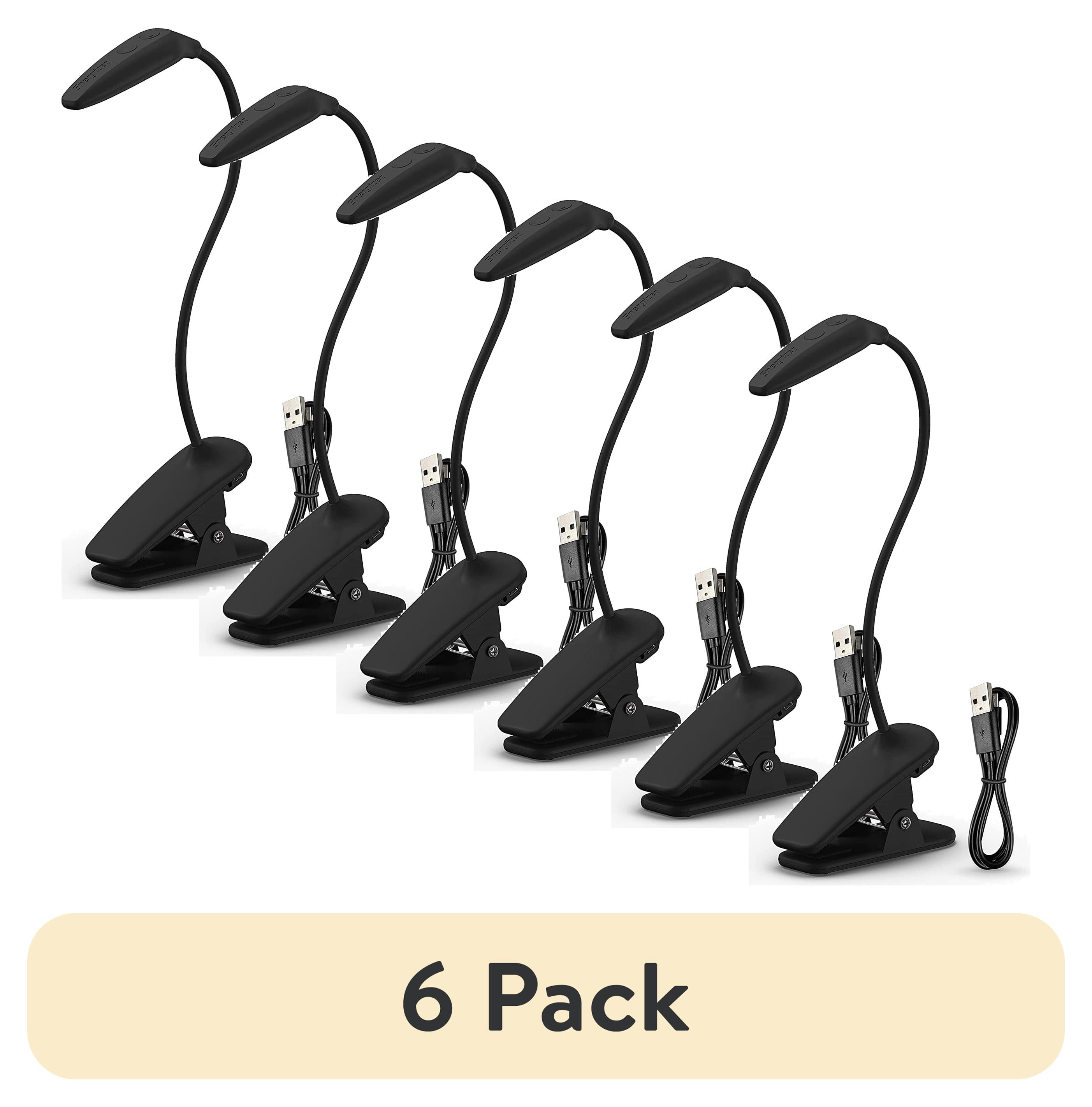 (6 pack) Energizer Rechargeable LED Book Light, Clip On Reading Light ...