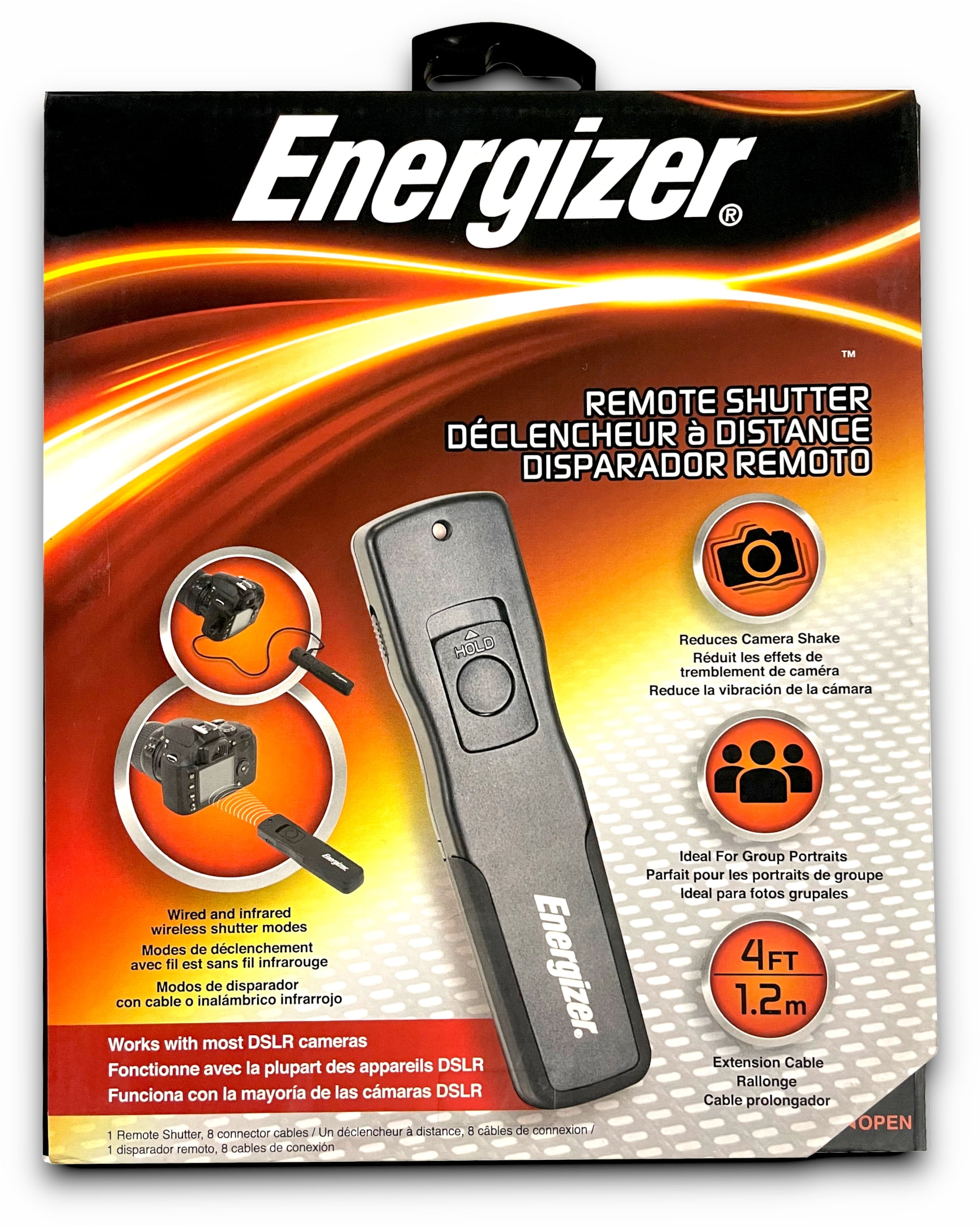 Energizer Remote Shutter for DSLR Cameras - 4ft Extension Cable and ...