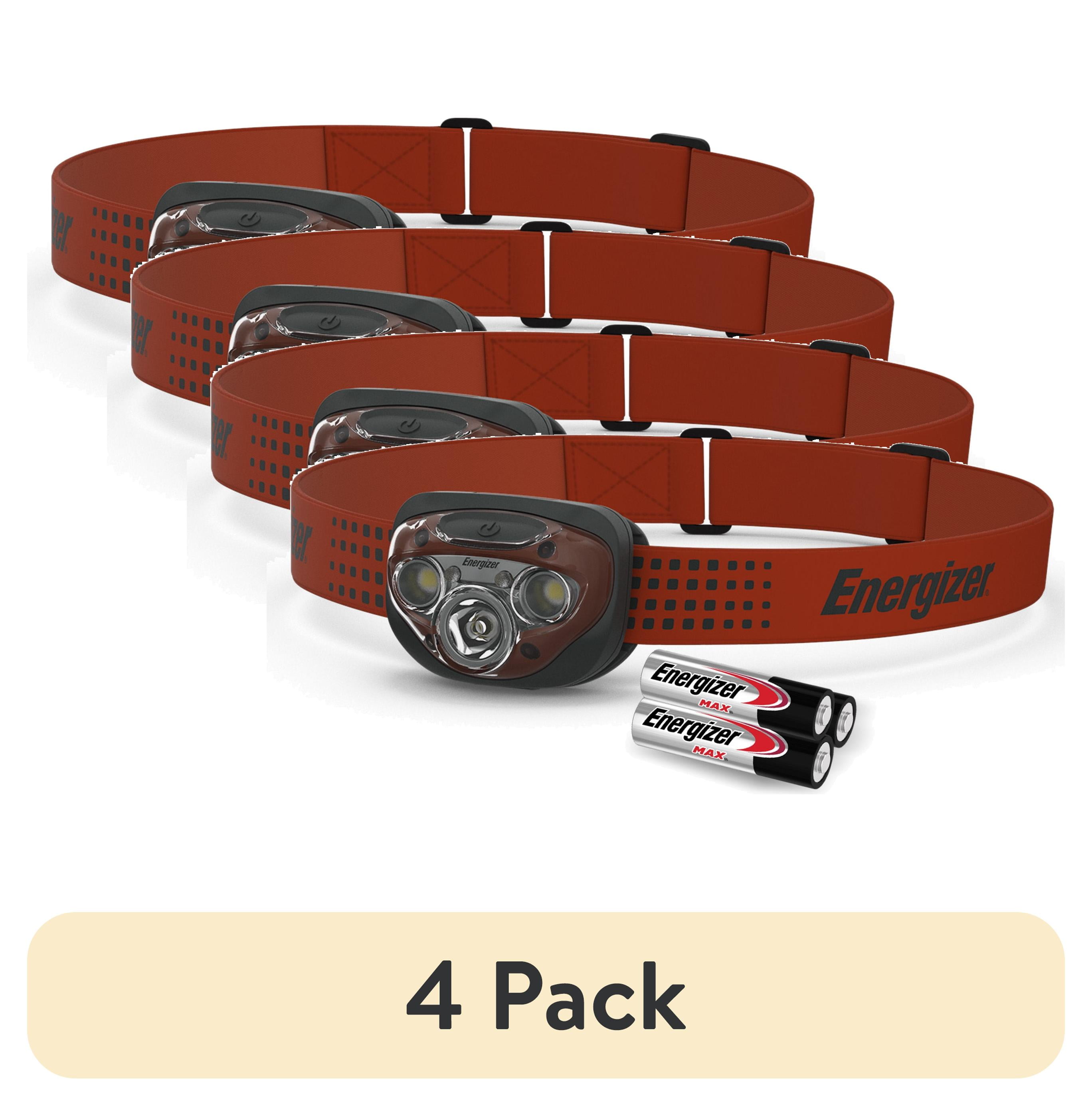 (4 pack) Energizer Vision HD+ 300 Lumen LED Headlamp, Batteries ...