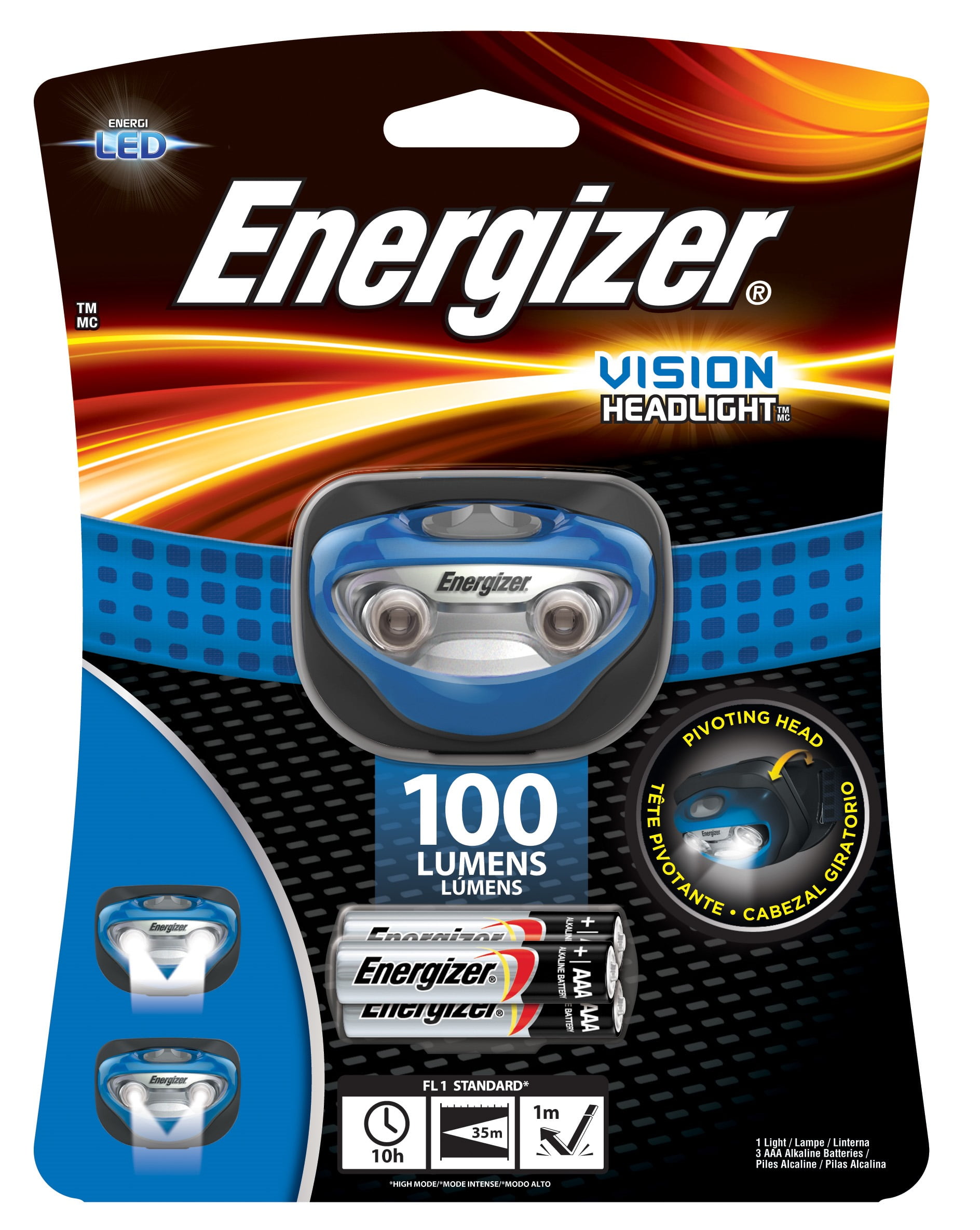 Energizer Vision Headlight (Batteries Included) - Walmart.com