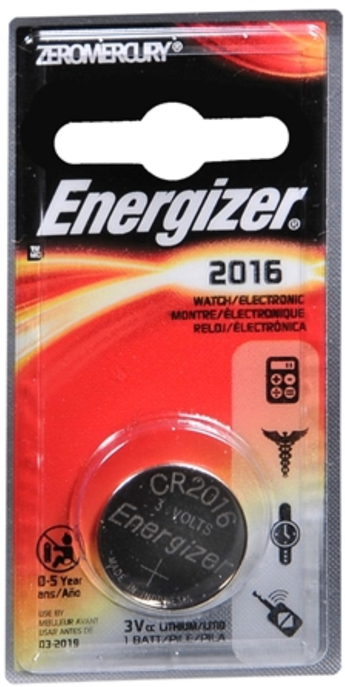 Energizer Watch Battery 3 Volt ECR2016BP 1 Each (Pack of 6) - Walmart.com
