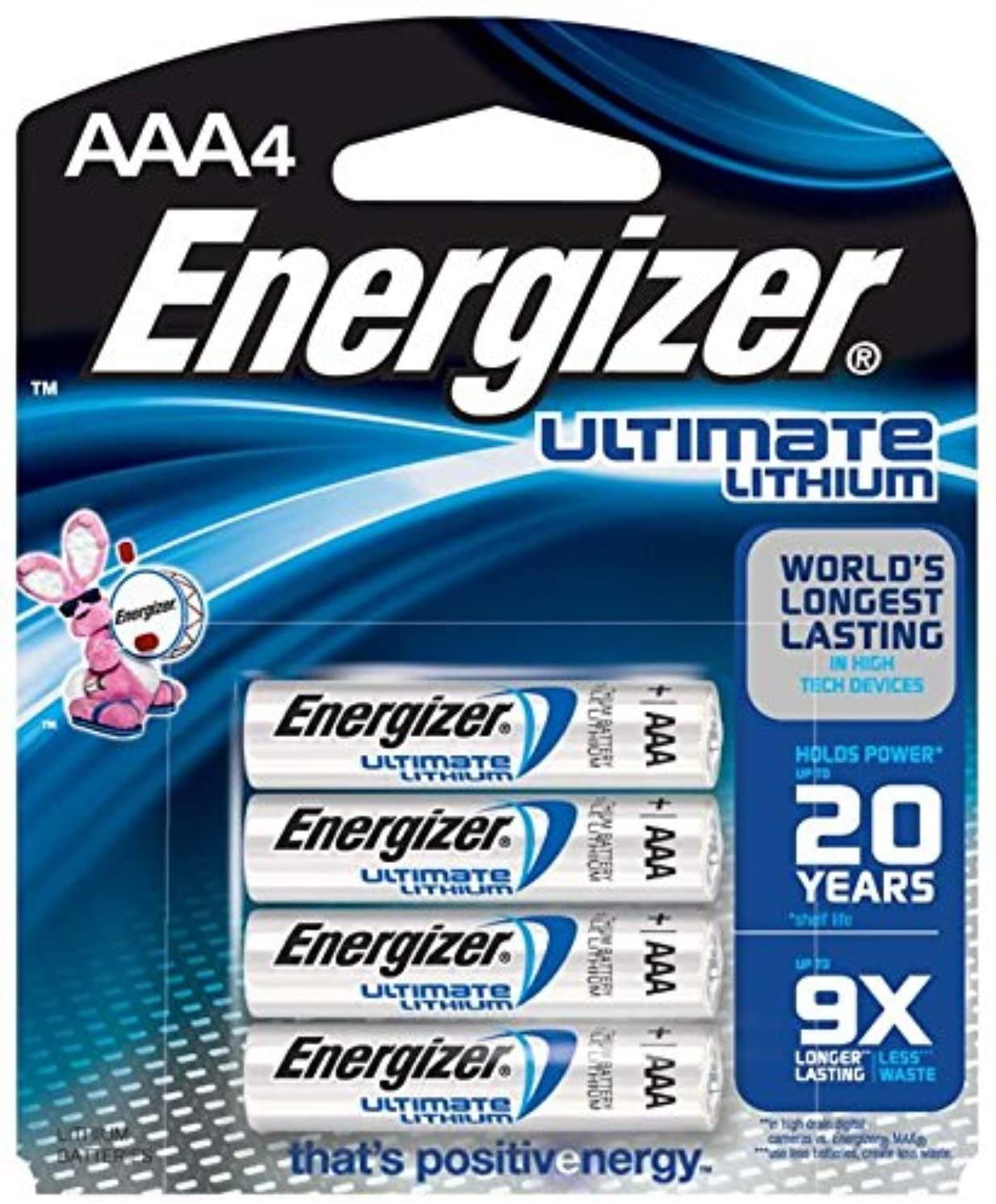 Energizer e2 Ultimate Lithium Batteries AAA 4 ea (Pack of 12) - Walmart Business Supplies