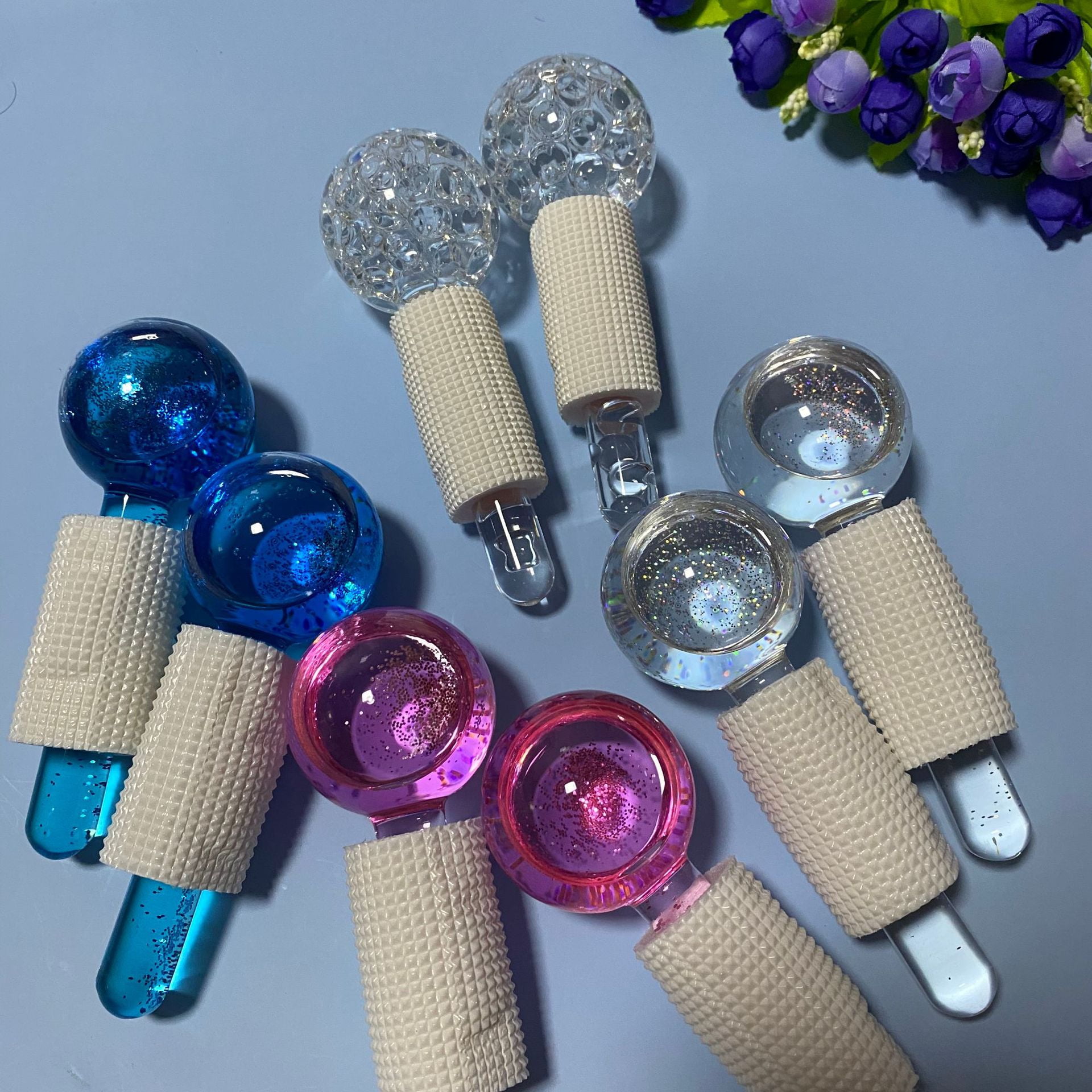 Energizing Crystal Ball Ice Wave Face Massage Beauty Tool - Walmart.com