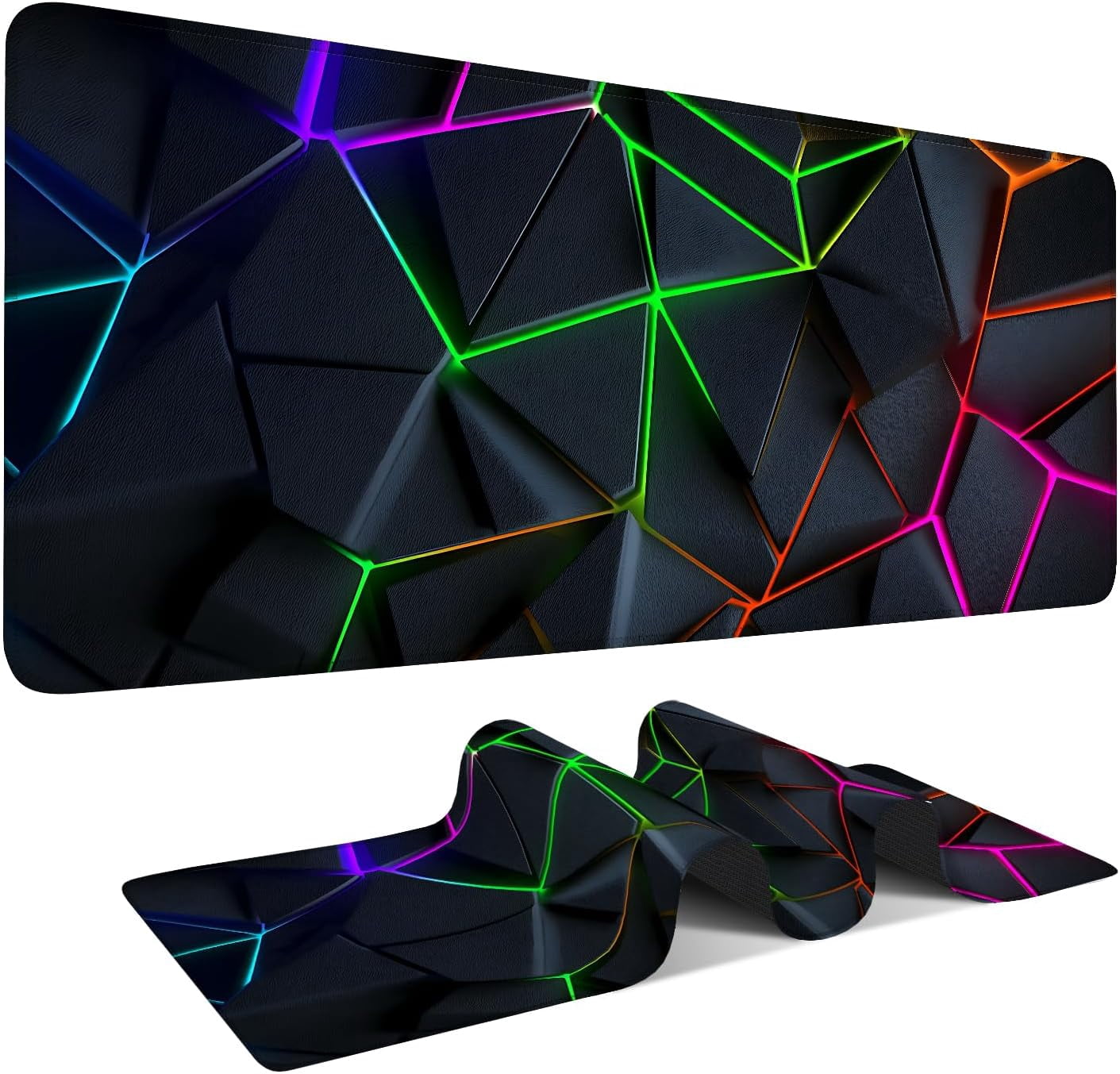 Energy Band Extended Gaming Mouse Pad 35.4x15.7Inch Large Desk Mat Anti ...