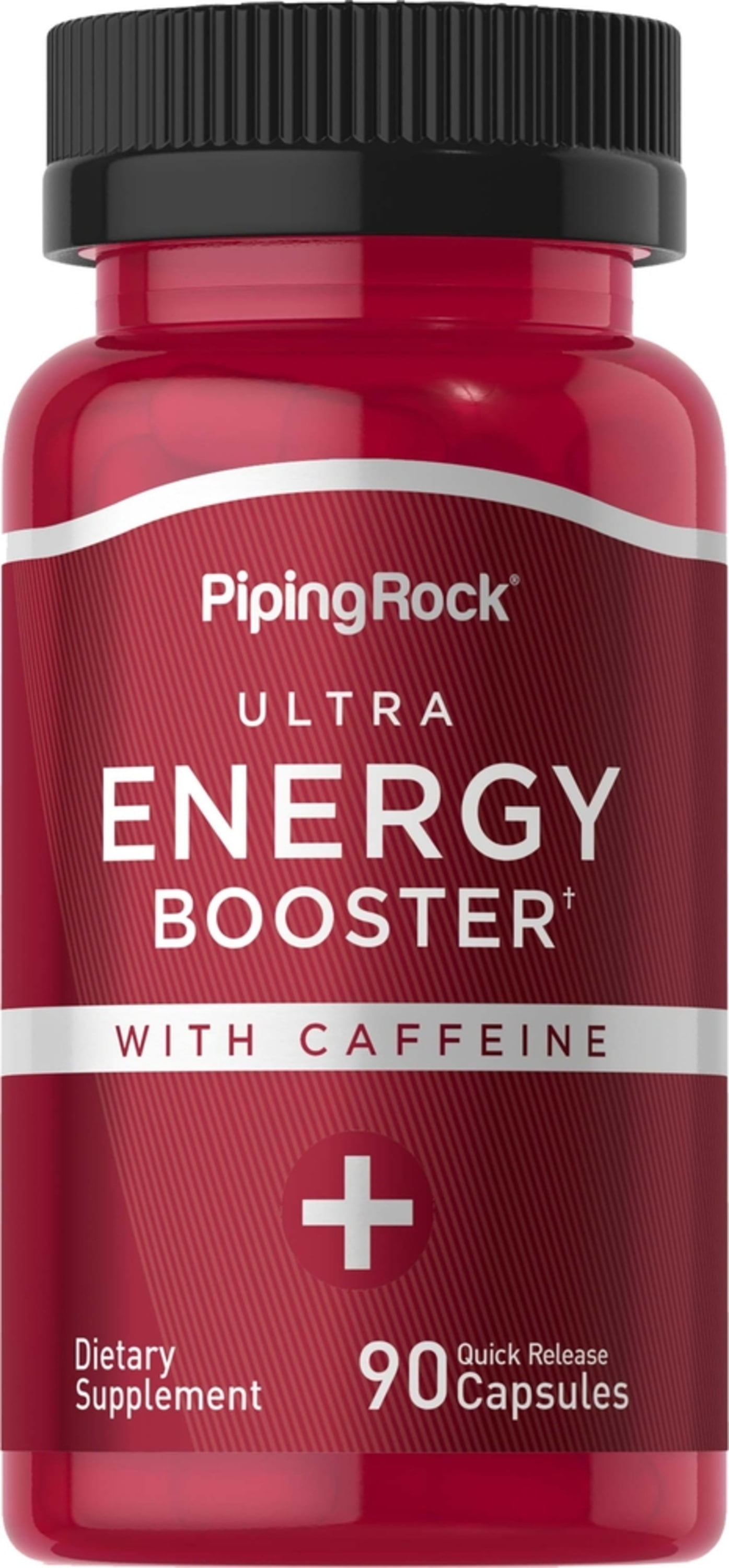 Piping Rock Energy Booster Supplement, 90 Capsules, Caffeine and Herbal ...