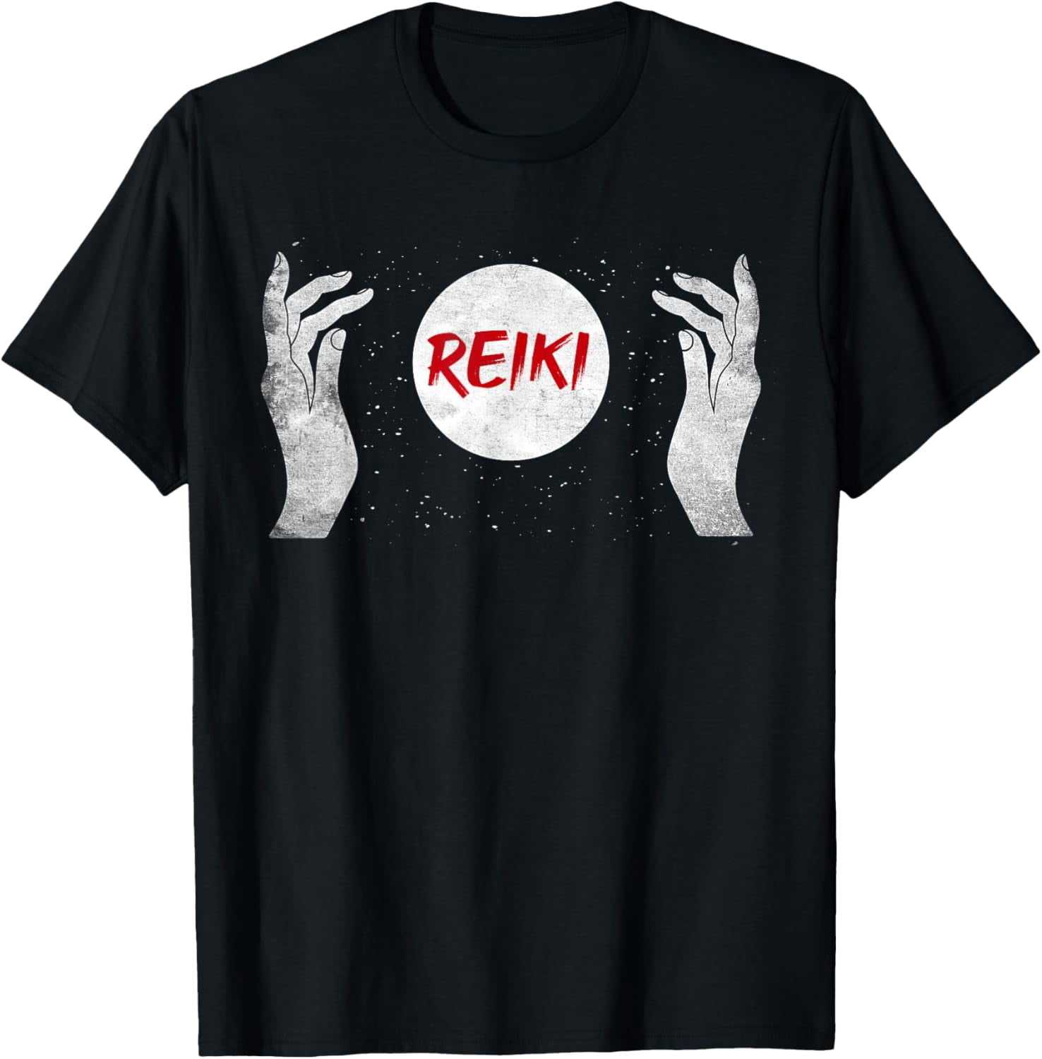 Energy Chakra Holistic Healing Hands Reiki T-Shirt men and women can wear, black, white, gifts ...