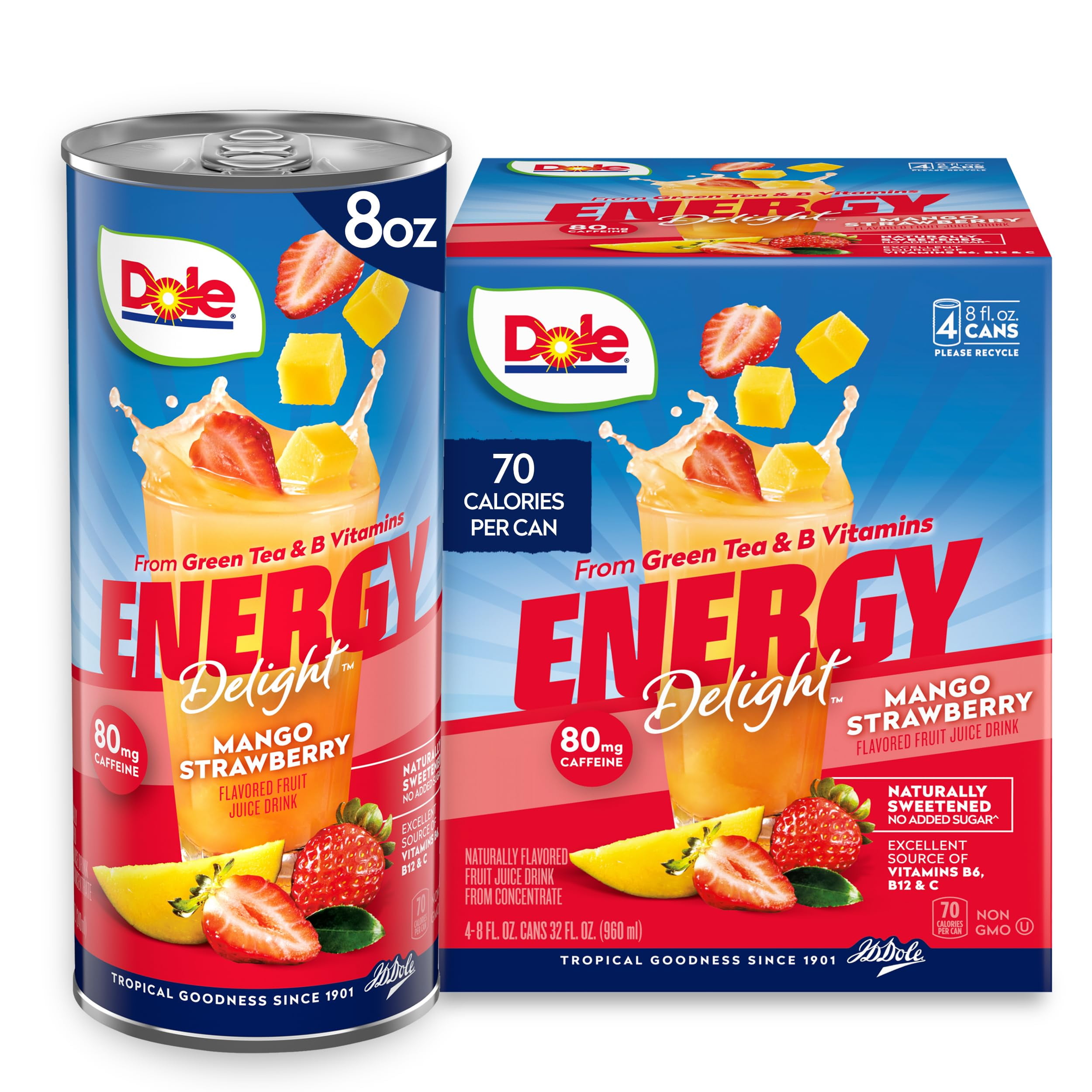 Energy Delight Flavored Fruit Juice Drink, Mango Strawberry, No Added ...