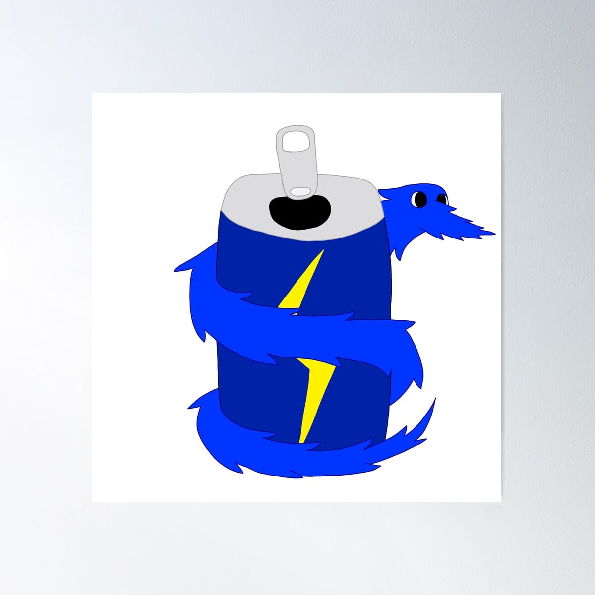 Energy Drink Worm Poster Wall Art, Modern Wall Decor For Living Room ...