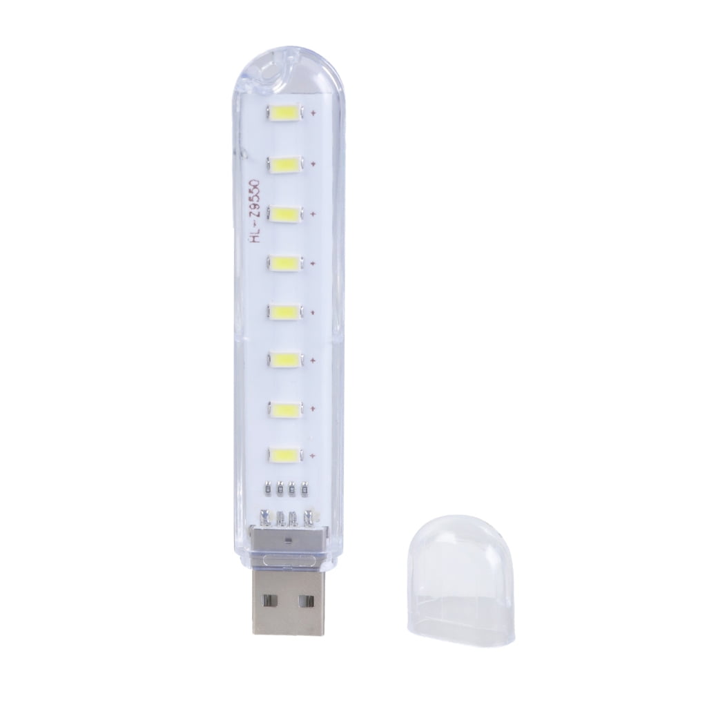 Energy Efficient 5V USB Desk Light 8 White LEDs Portable Lighting For ...