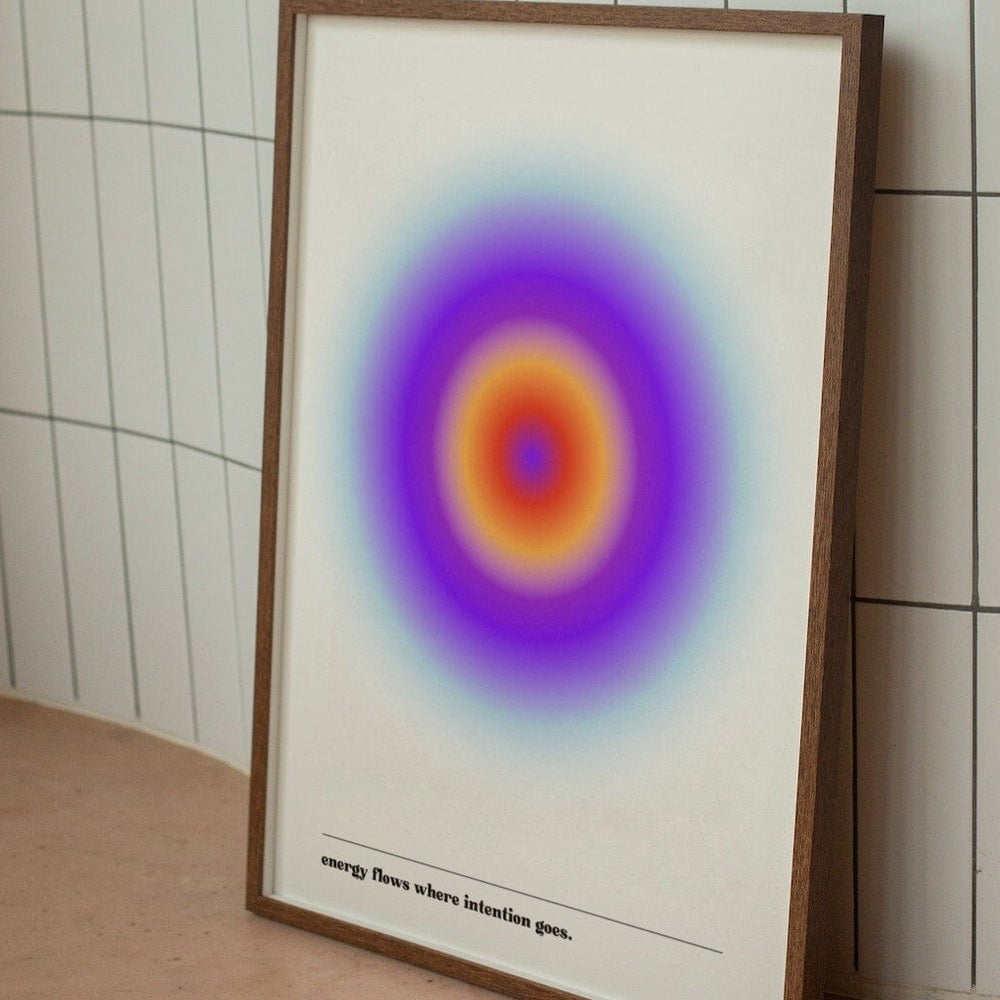 Energy Flow Print Aura Posters Positive Energy Print Gradient Aura ...