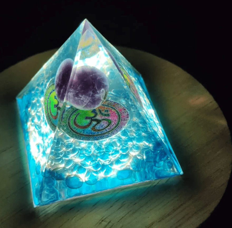 Energy Generator Orgone Pyramid Amethyst Peridot Healing Natural ...